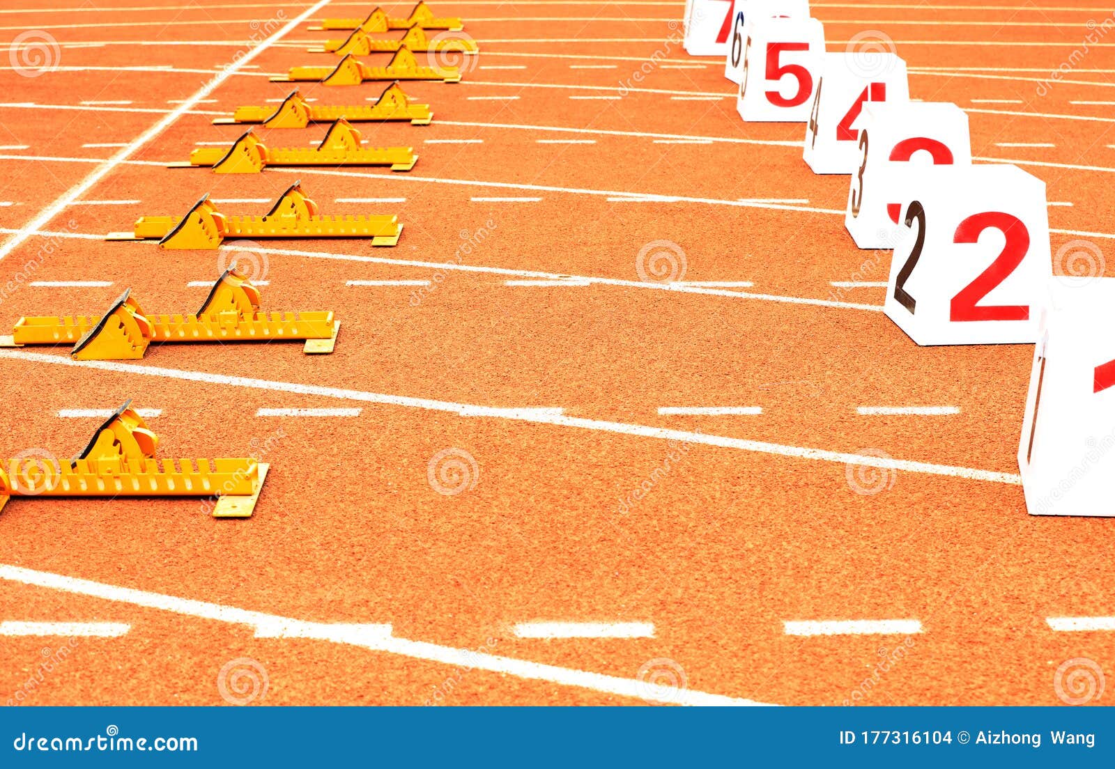Starting blocks stock photo. Image of training, contest - 177316104