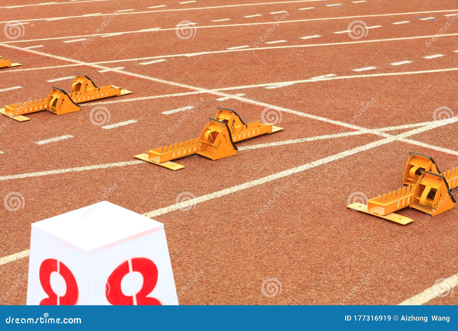 Starting blocks stock image. Image of fast, sprinting - 177316919