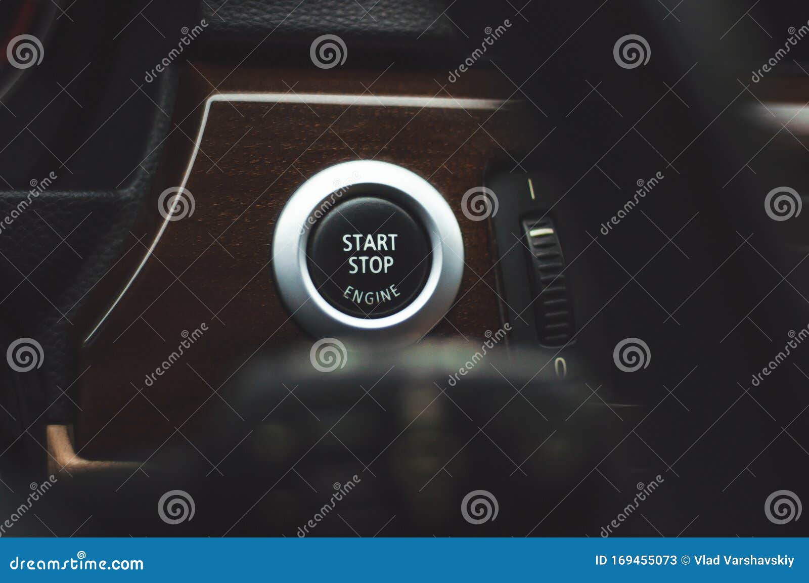 Starting the Car Engine Using a Special Start / Stop Button Built into ...