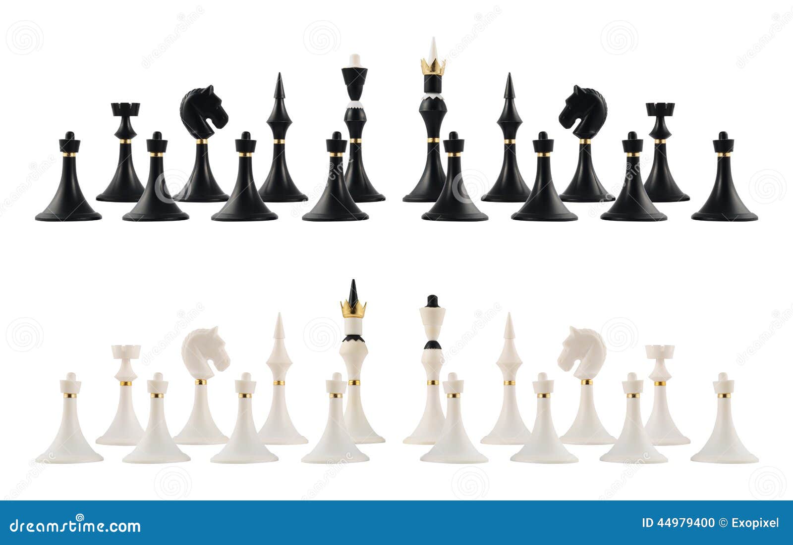 Starting Chess Figure Setup Isolated Stock Photo - Image of leisure ...