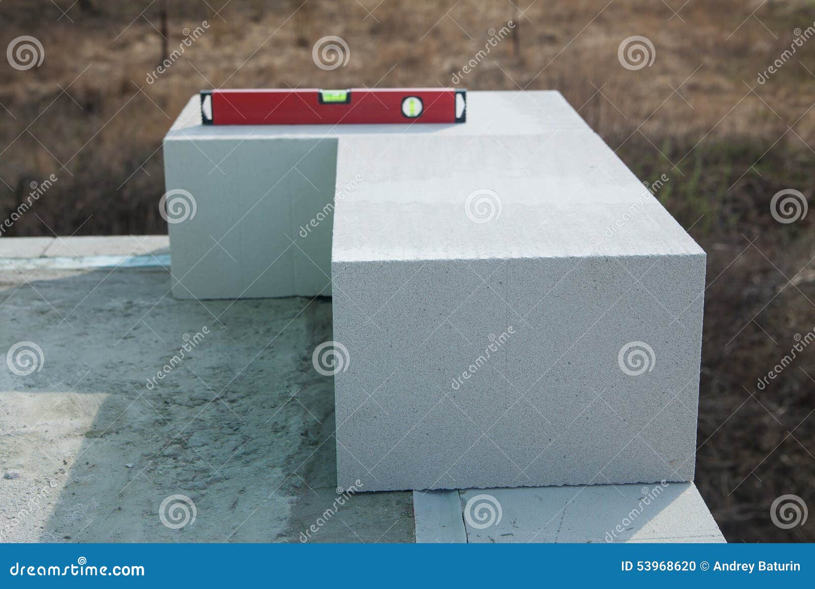 Starting corner blocks stock photo. Image of corner, masonry - 53968620
