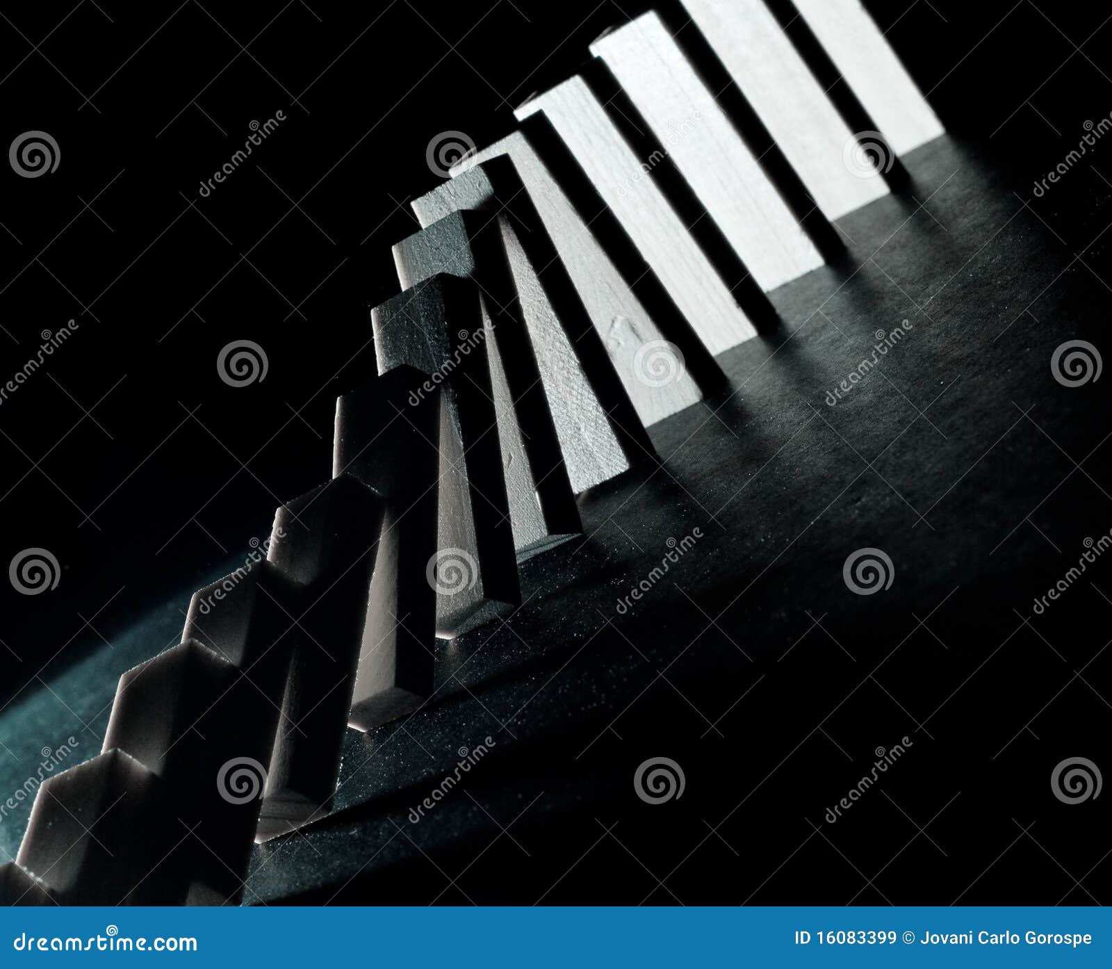Starting the Domino Effect stock image. Image of consequence - 16083399