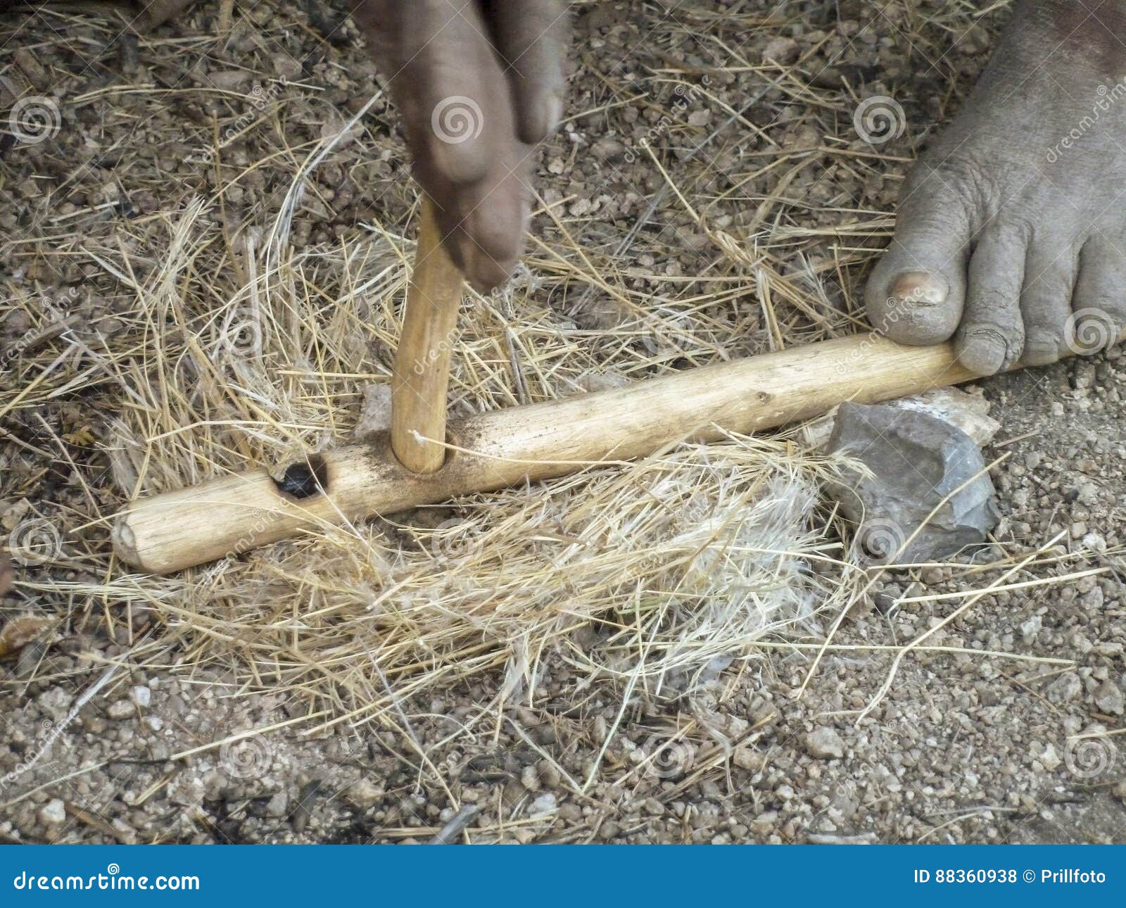 Starting a fire stock photo. Image of heat, aborigine - 88360938