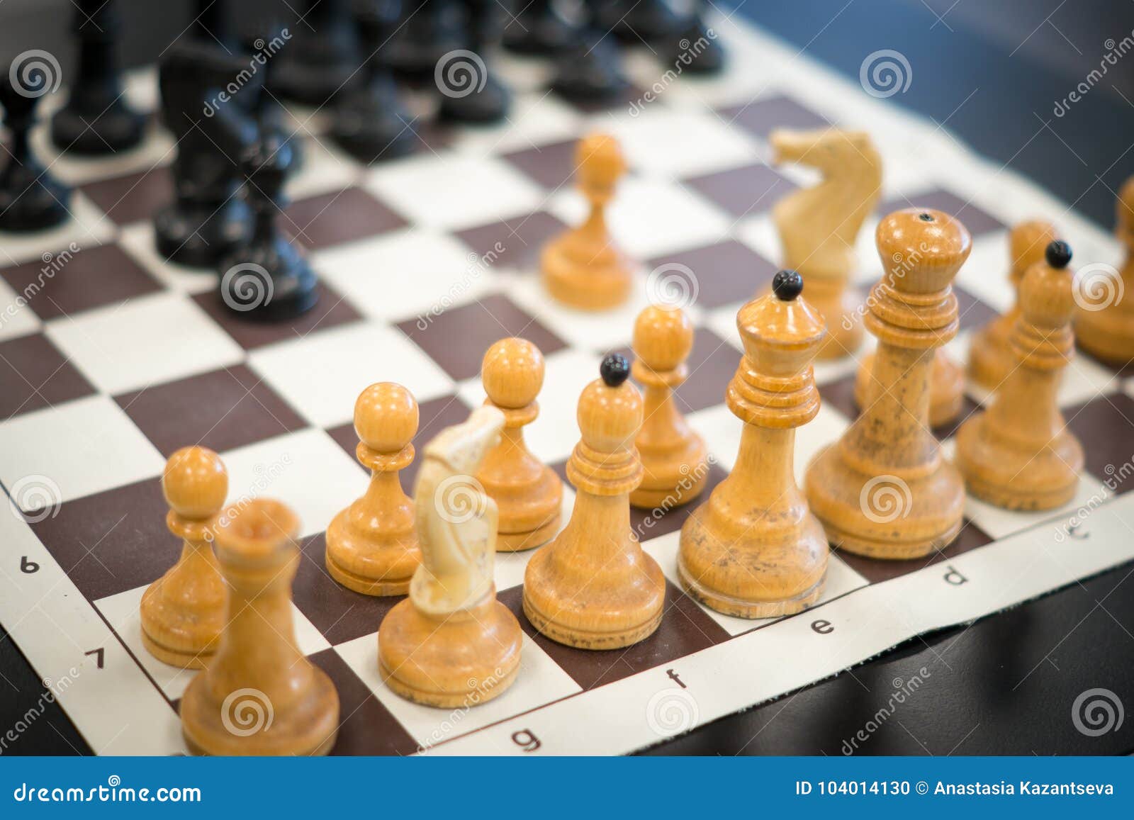 Starting game of old chess stock photo. Image of chessboard - 104014130