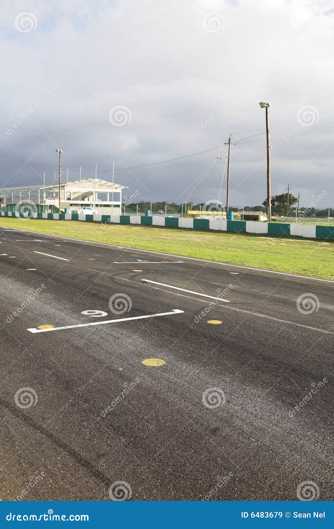 Starting Grid for Racetrack Stock Image - Image of lane, line: 6483679