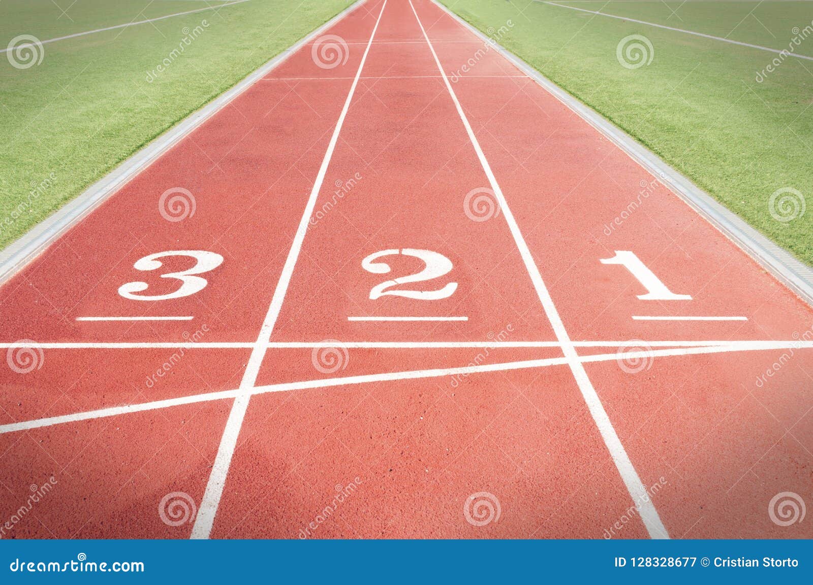 Starting Grid on a Running Track Stock Image - Image of sport, calculus ...