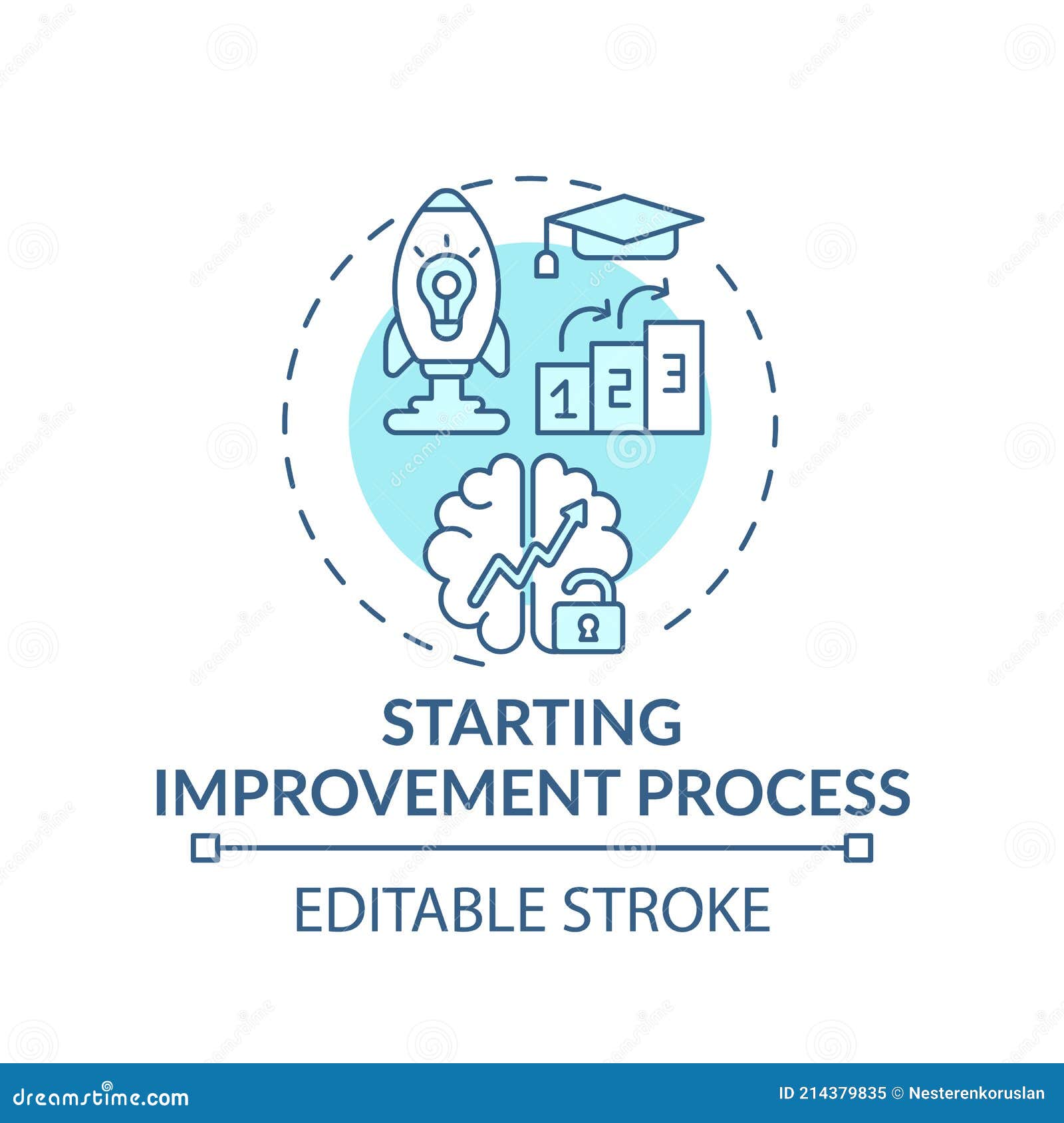 Starting Process Vector Illustration | CartoonDealer.com #31901508