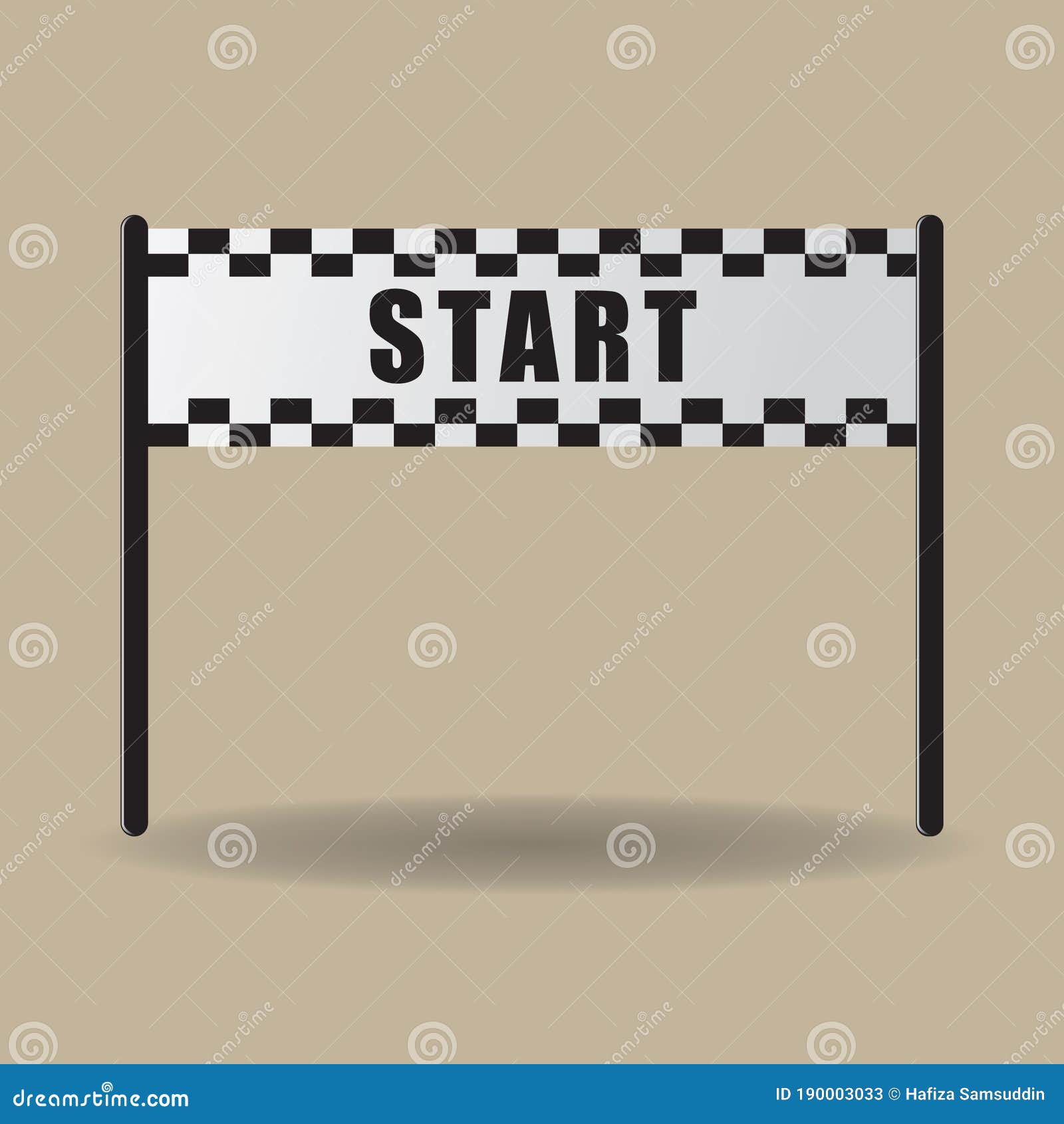 Starting Line Banner. Vector Illustration Decorative Design Stock ...