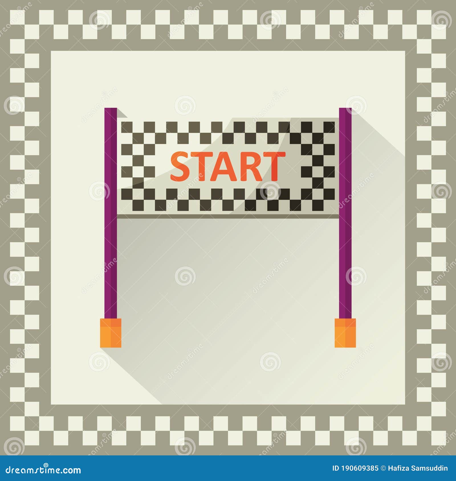 Starting Line Banner. Vector Illustration Decorative Design Stock ...