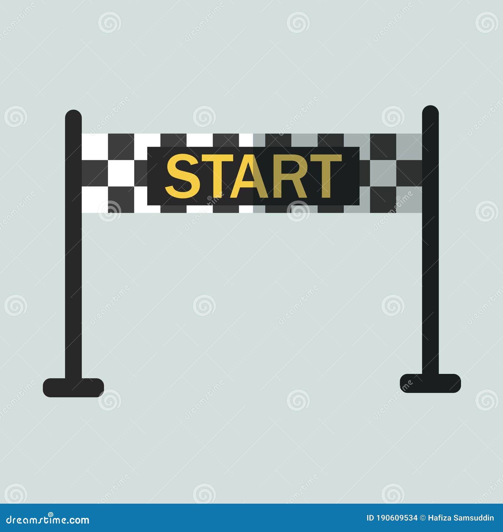 Starting Line Banner. Vector Illustration Decorative Design Stock ...
