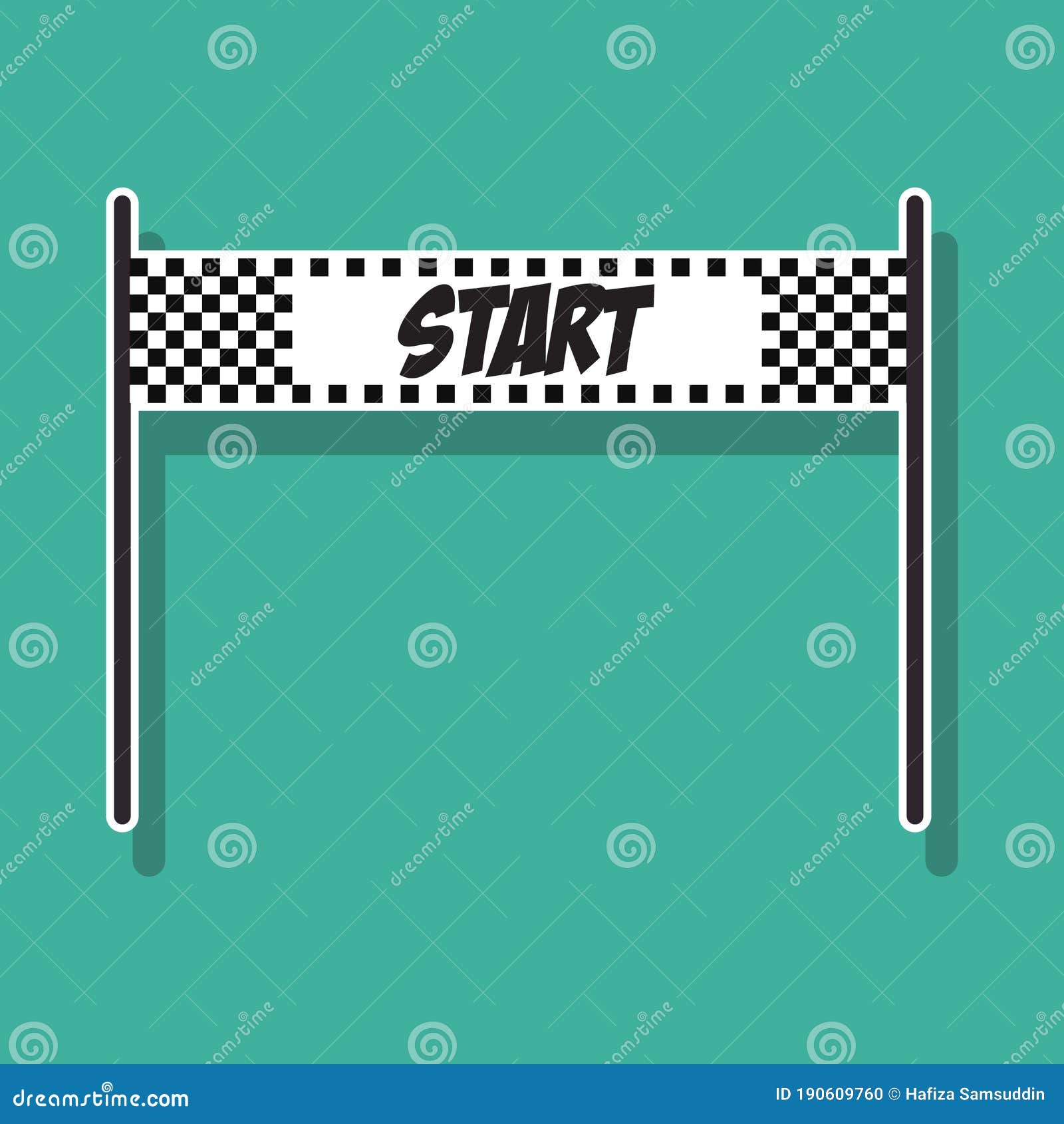 Starting Line Banner. Vector Illustration Decorative Design Stock ...