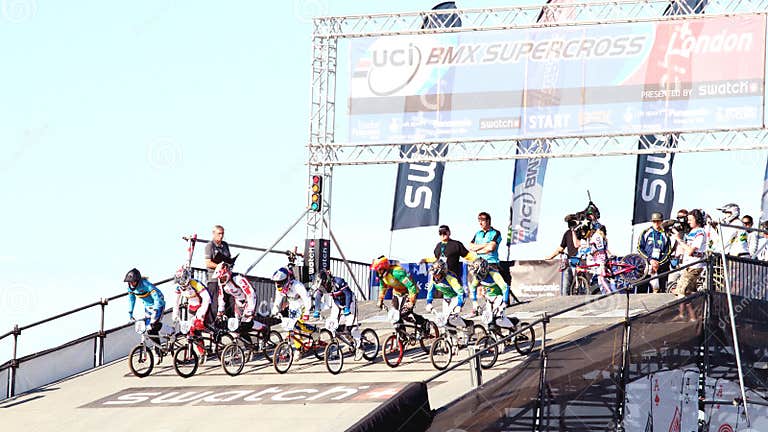 Starting Line of the Bmx Worlds Editorial Image - Image of jumping ...