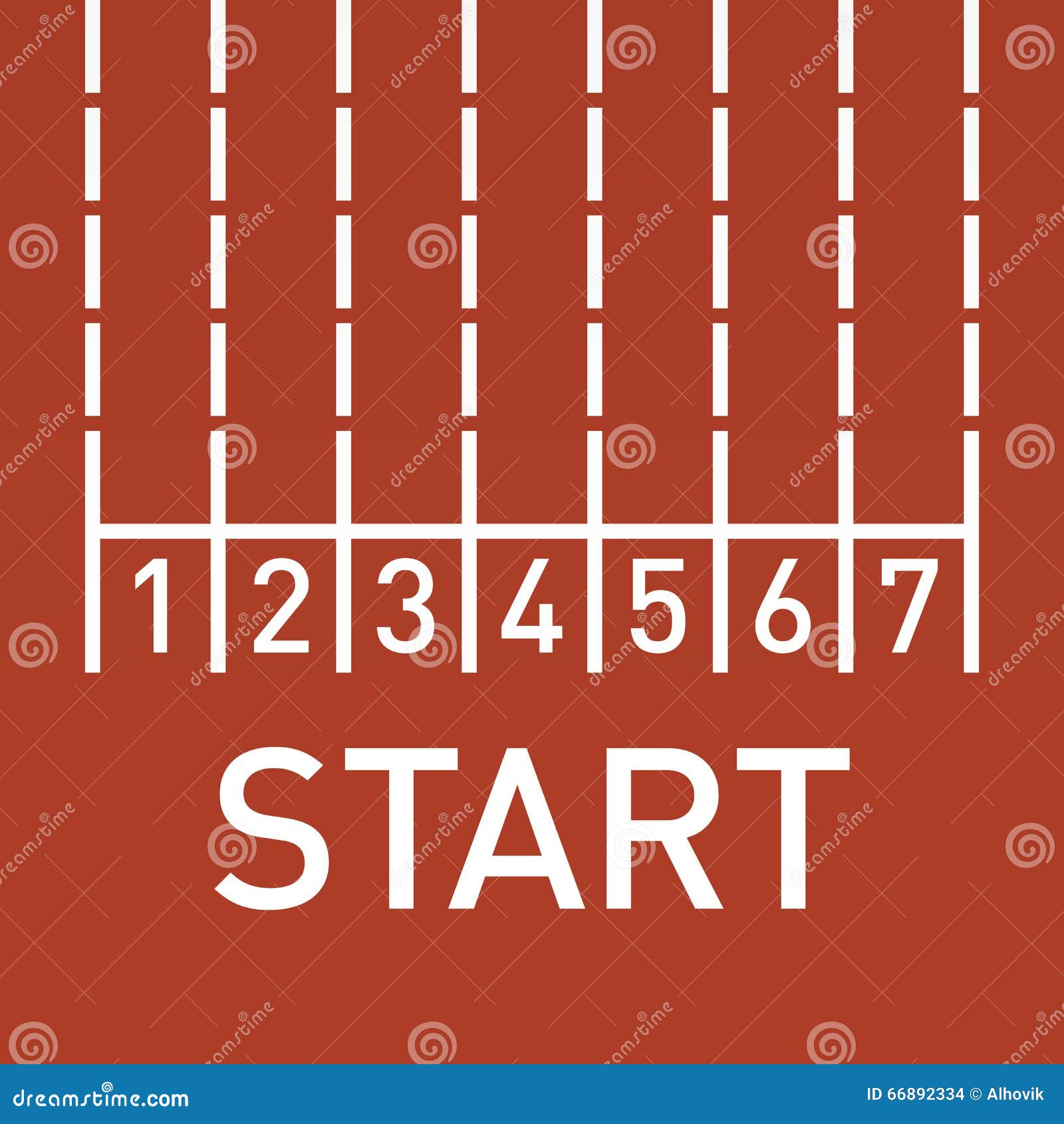 Starting line on running stock vector. Illustration of stadium - 66892334