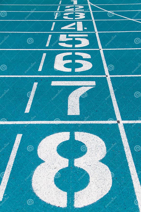 Starting Line of Running Track Stock Photo - Image of pattern, athletic ...