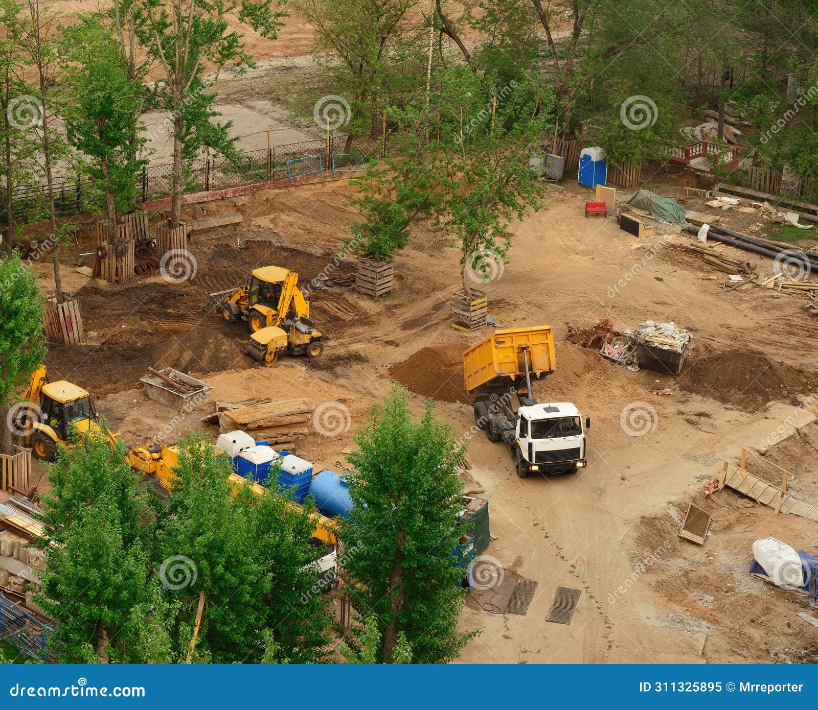 Starting New Construction Site Stock Image - Image of works, preparing ...