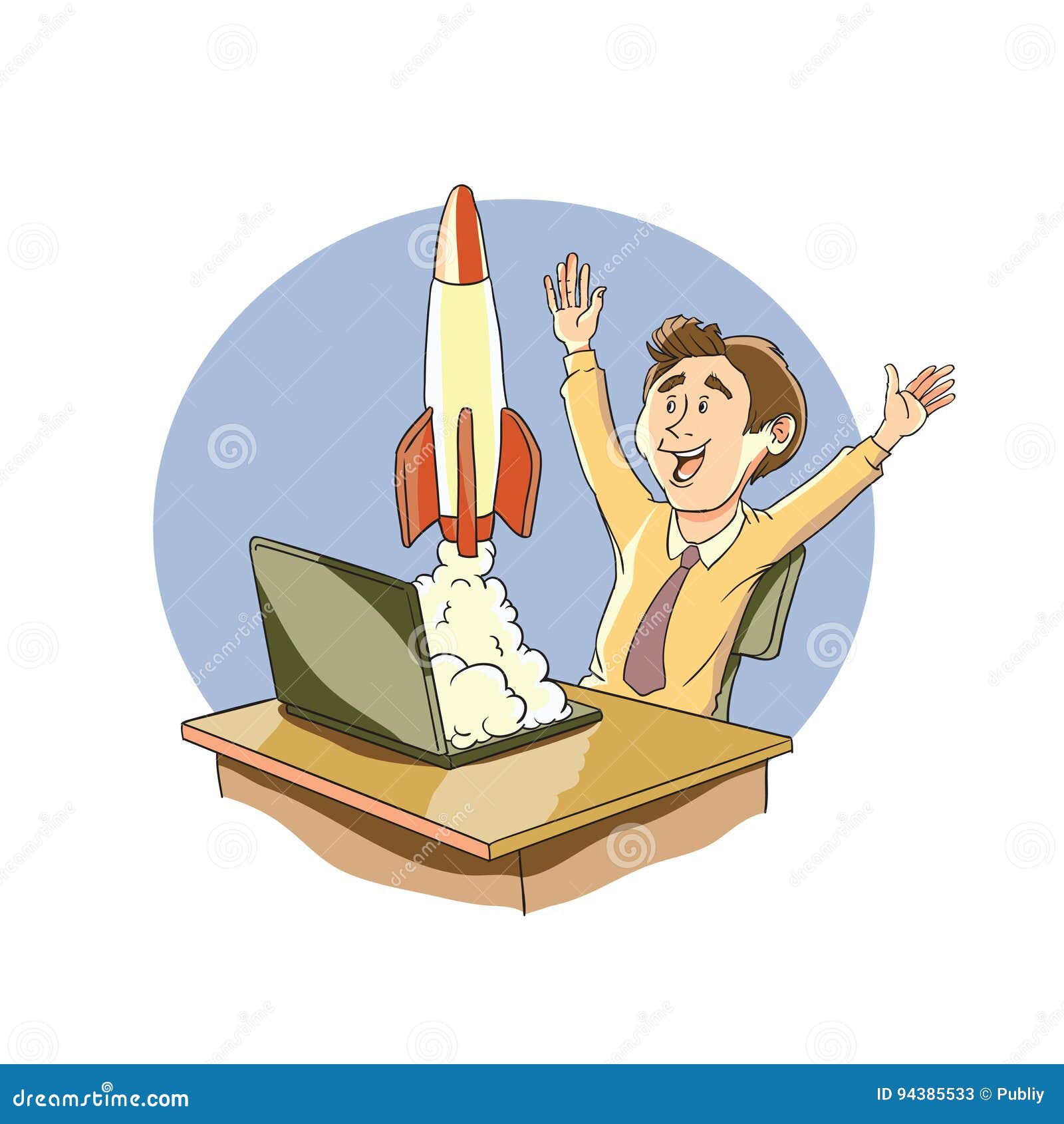 Starting a new project stock vector. Illustration of startup - 94385533