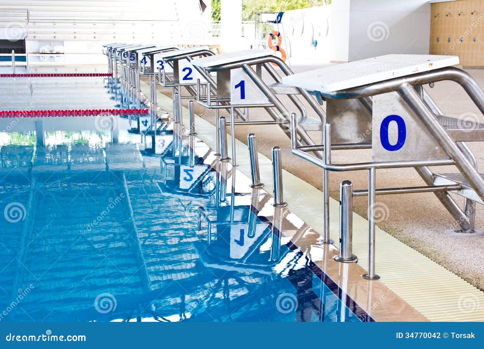 Starting Platforms with Numbers Stock Photo - Image of diving, athletic ...