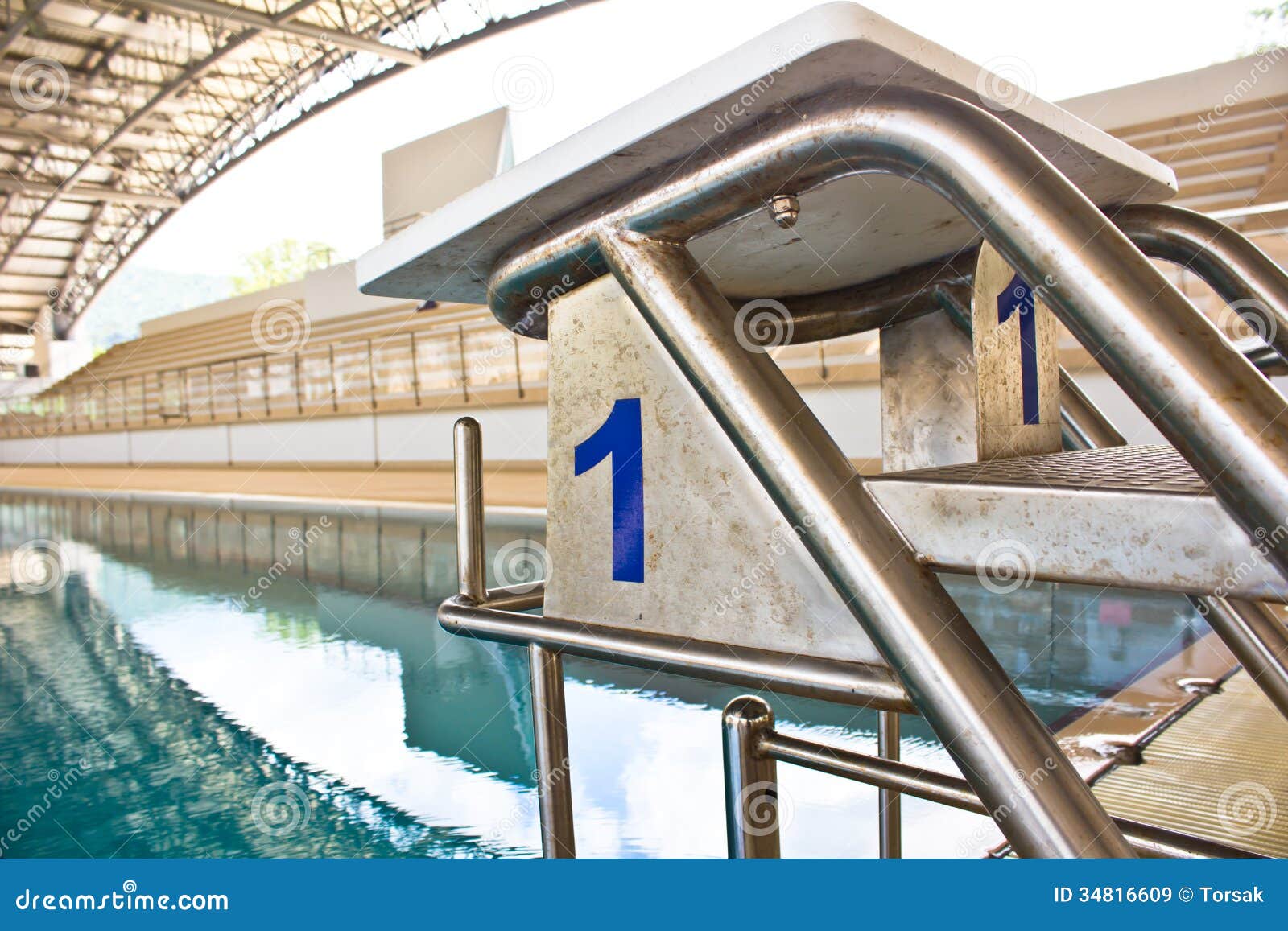 Starting platforms stock image. Image of construction - 34816609