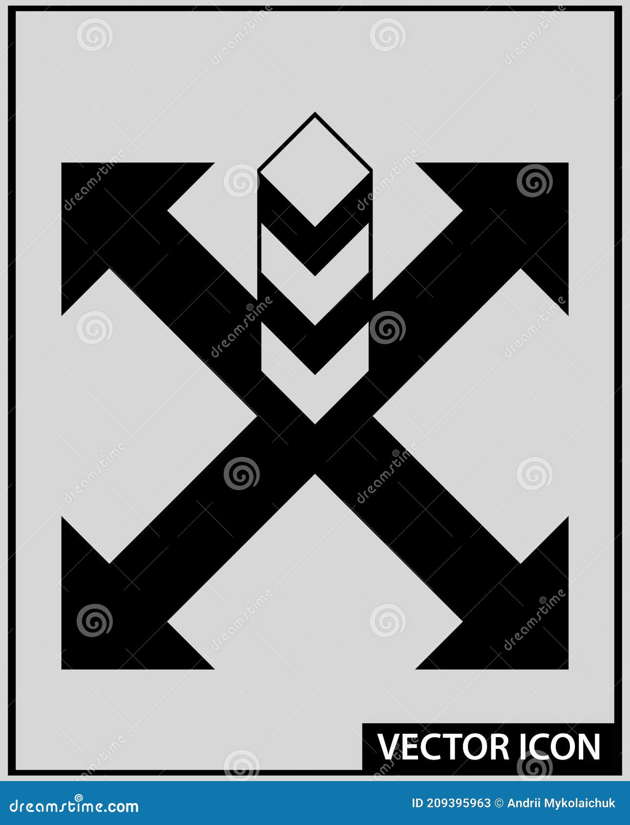 Starting Point of Movement, Intersection, Vector Icon Stock Vector ...