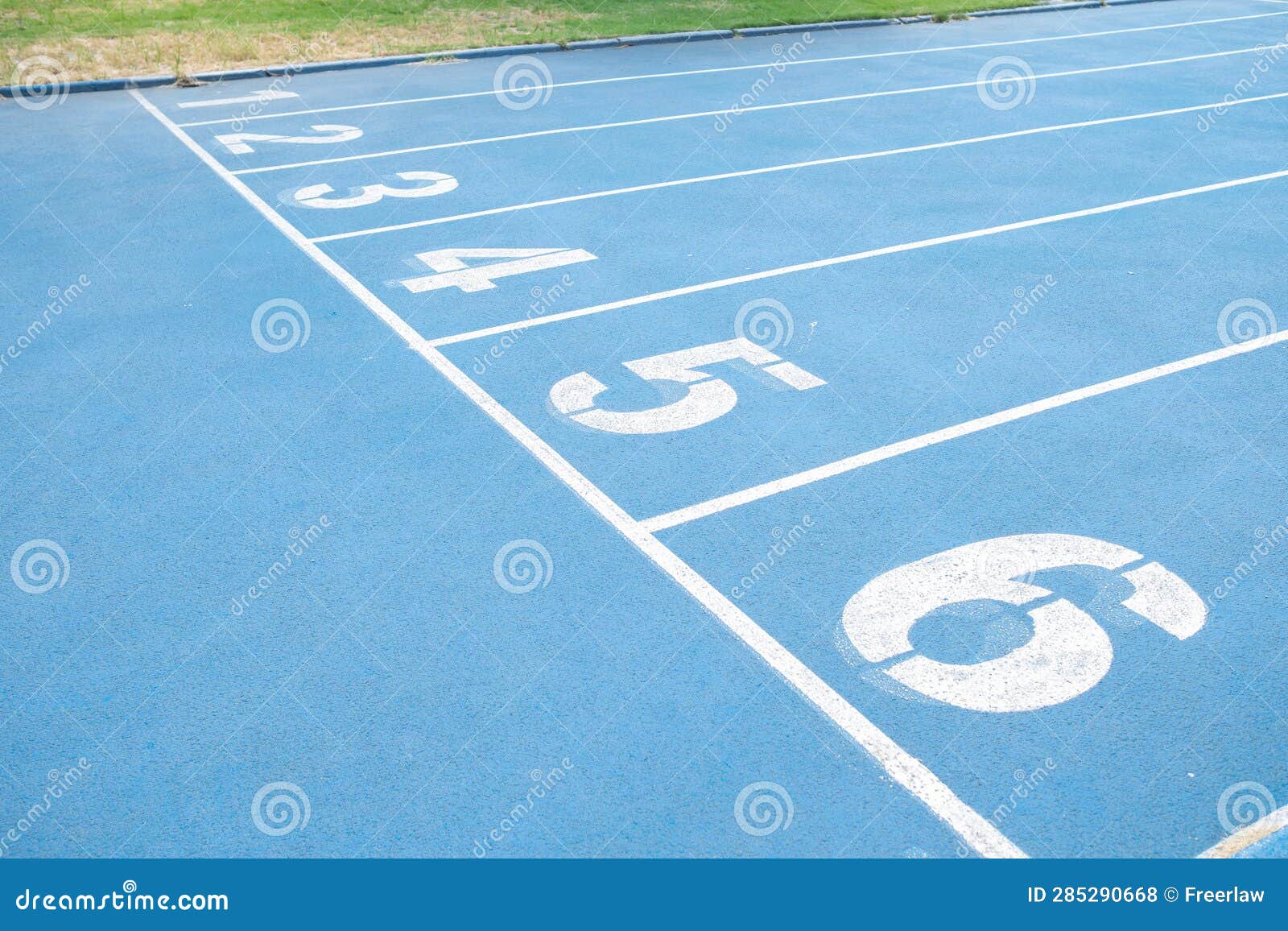 Starting Point of Rubber Runway at Horizontal Composition Stock Photo ...