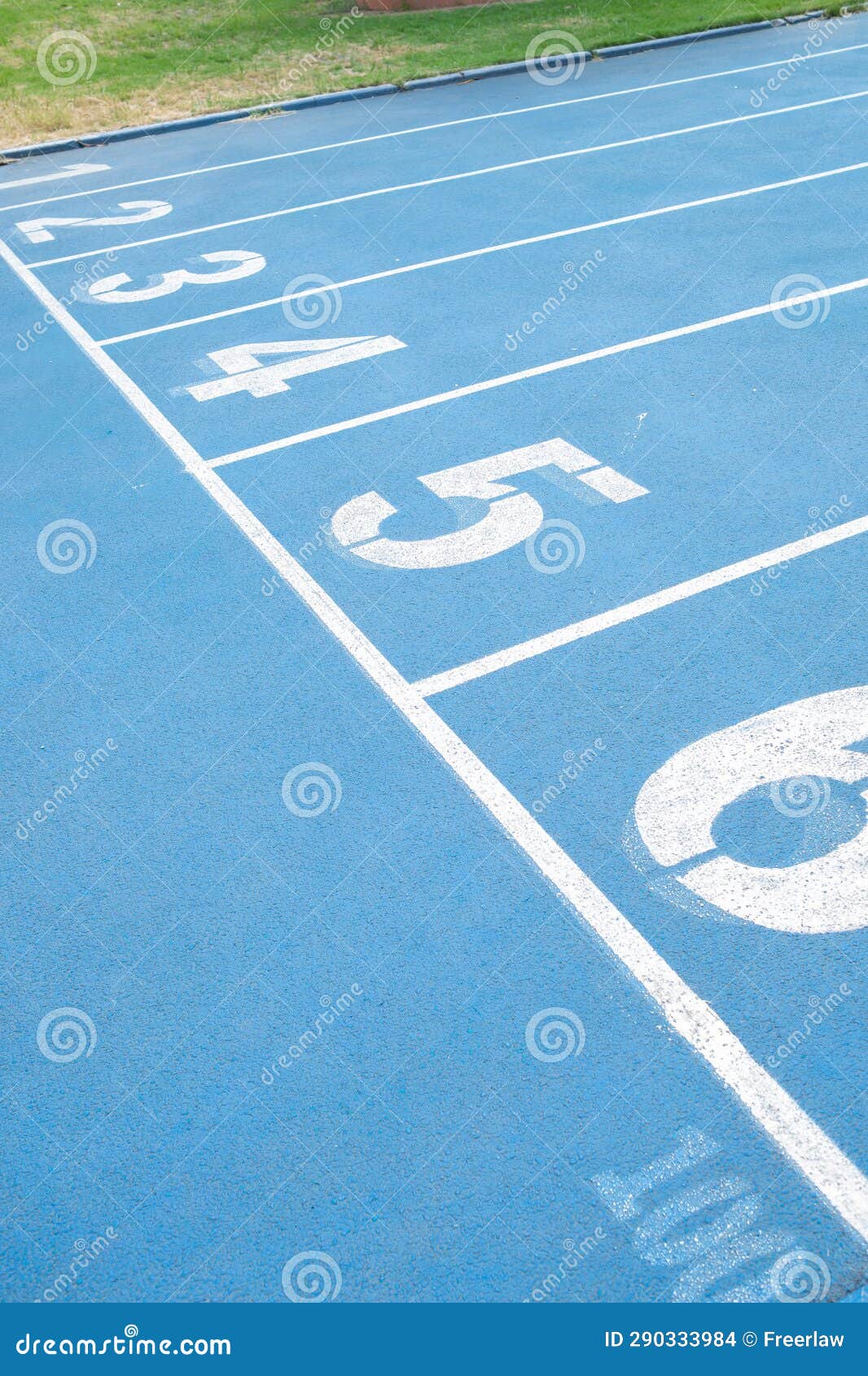 Starting Point of a Rubber Runway Vertical Composition Stock Photo ...