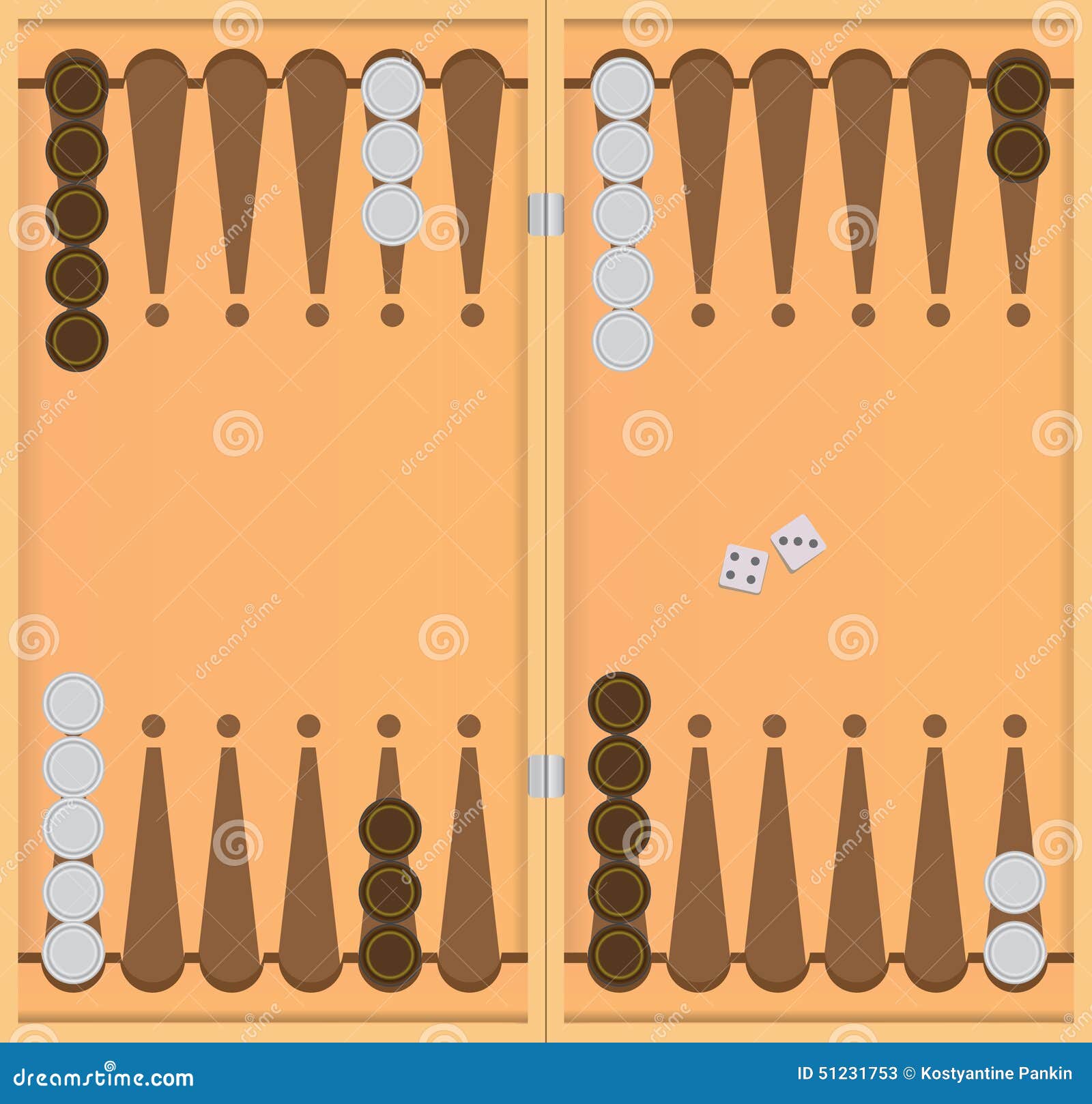 Starting Position in the Game of Backgammon Stock Vector - Illustration ...