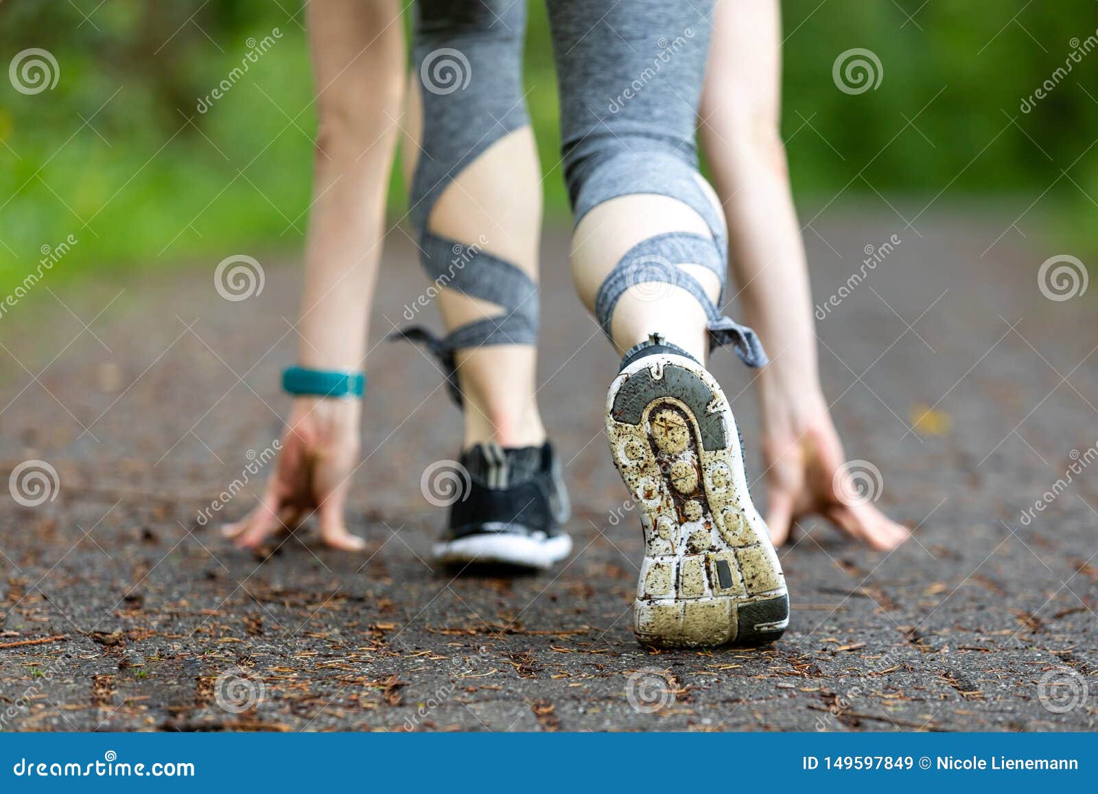 Starting Position of a Runner Stock Image - Image of active, exercise ...