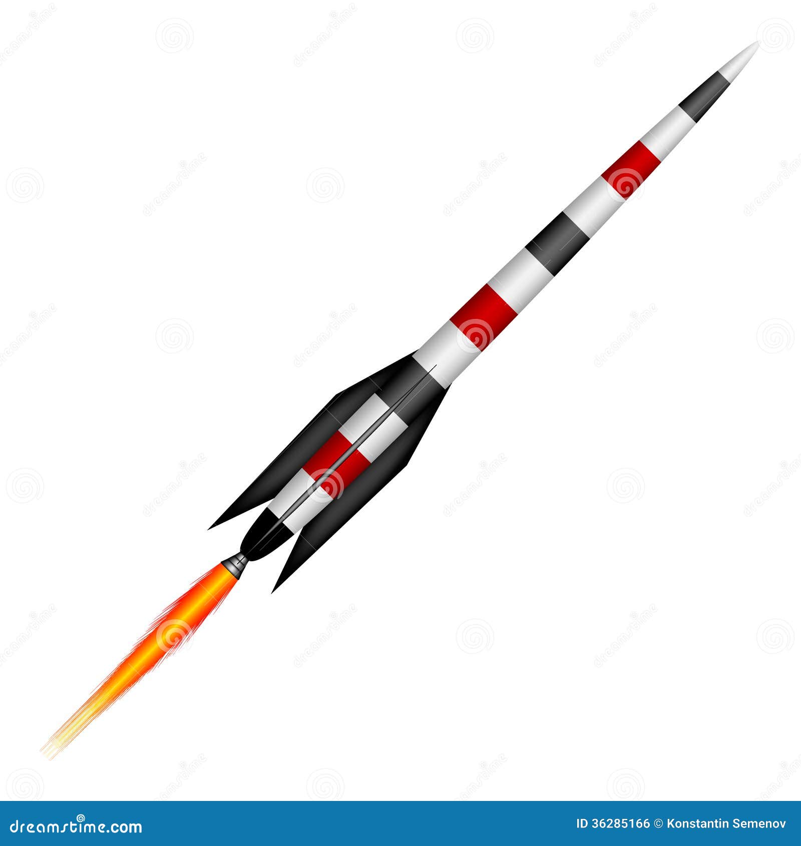 Starting rocket stock vector. Illustration of flight - 36285166