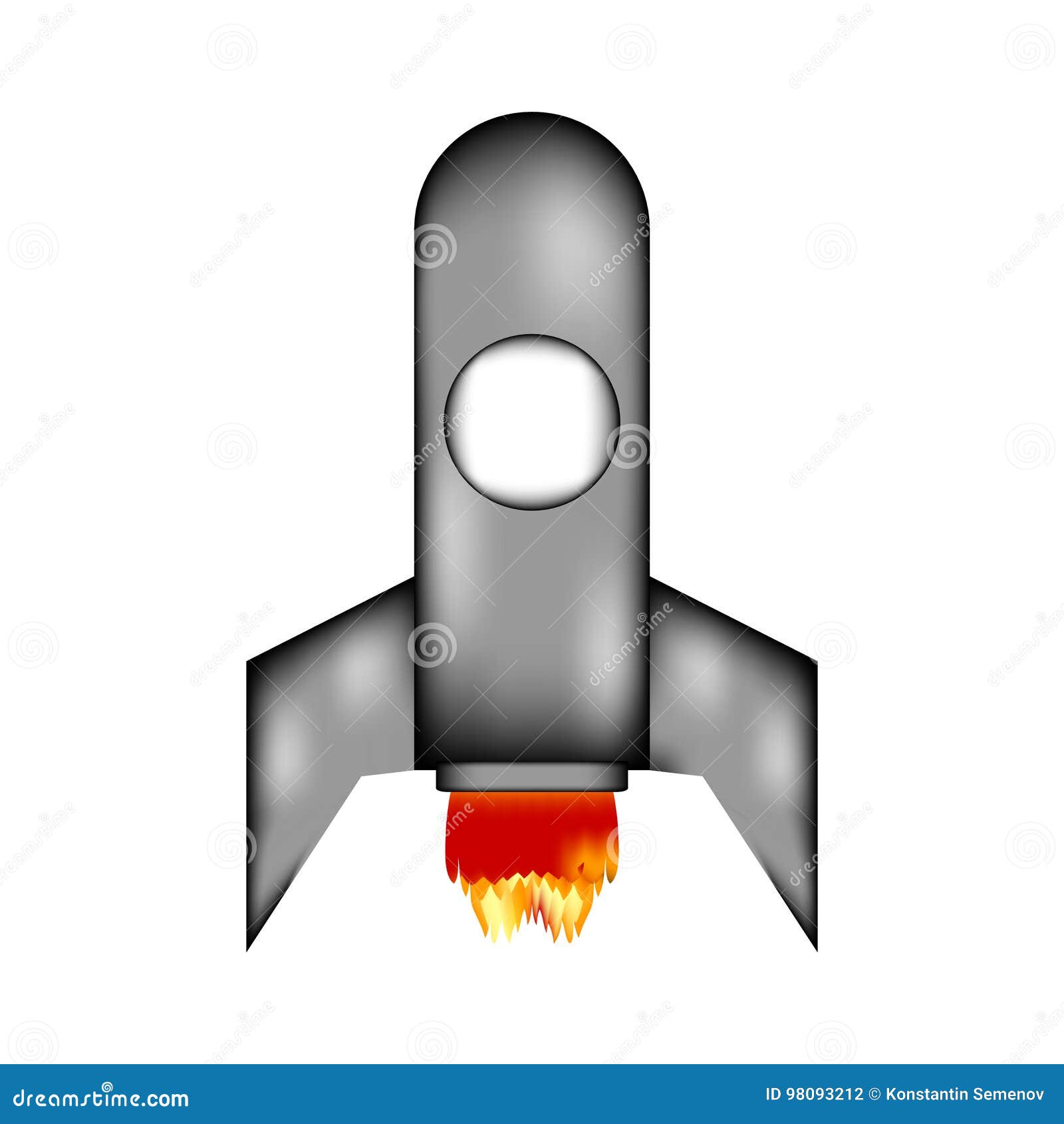 Starting Rocket Ship. Vector Illustrations. Stock Image | CartoonDealer ...