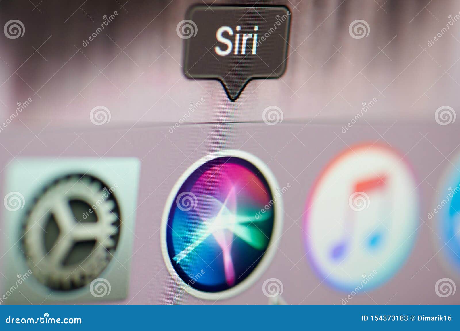 Starting Siri Application on Computer Editorial Stock Photo - Image of ...