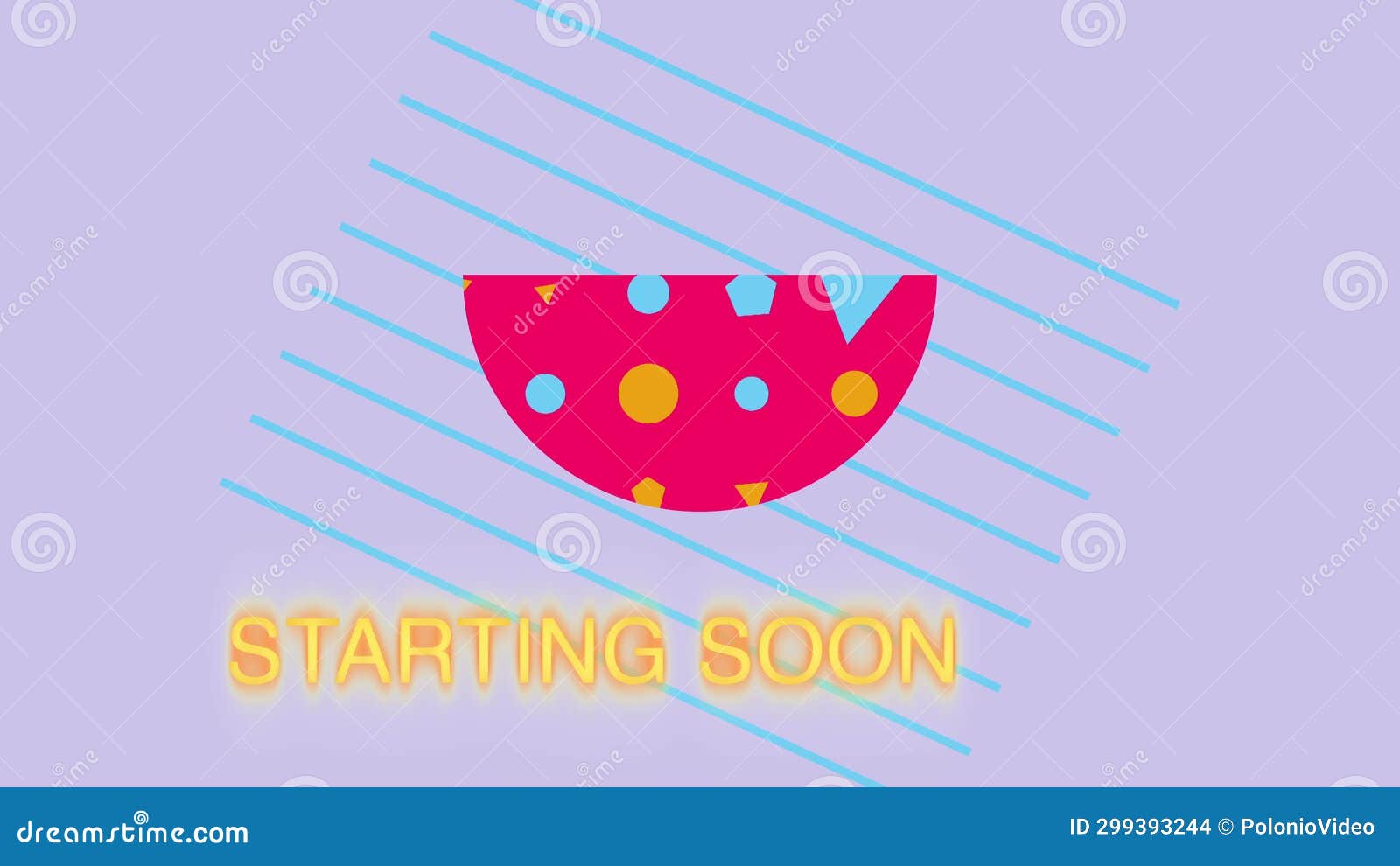 Starting Soon Yellow on Purple Seamless Loop Stock Footage - Video of ...