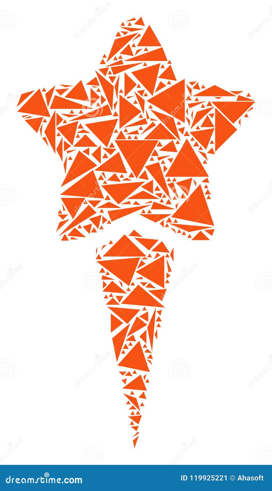 Starting Star Collage of Triangles Stock Vector - Illustration of shiny ...