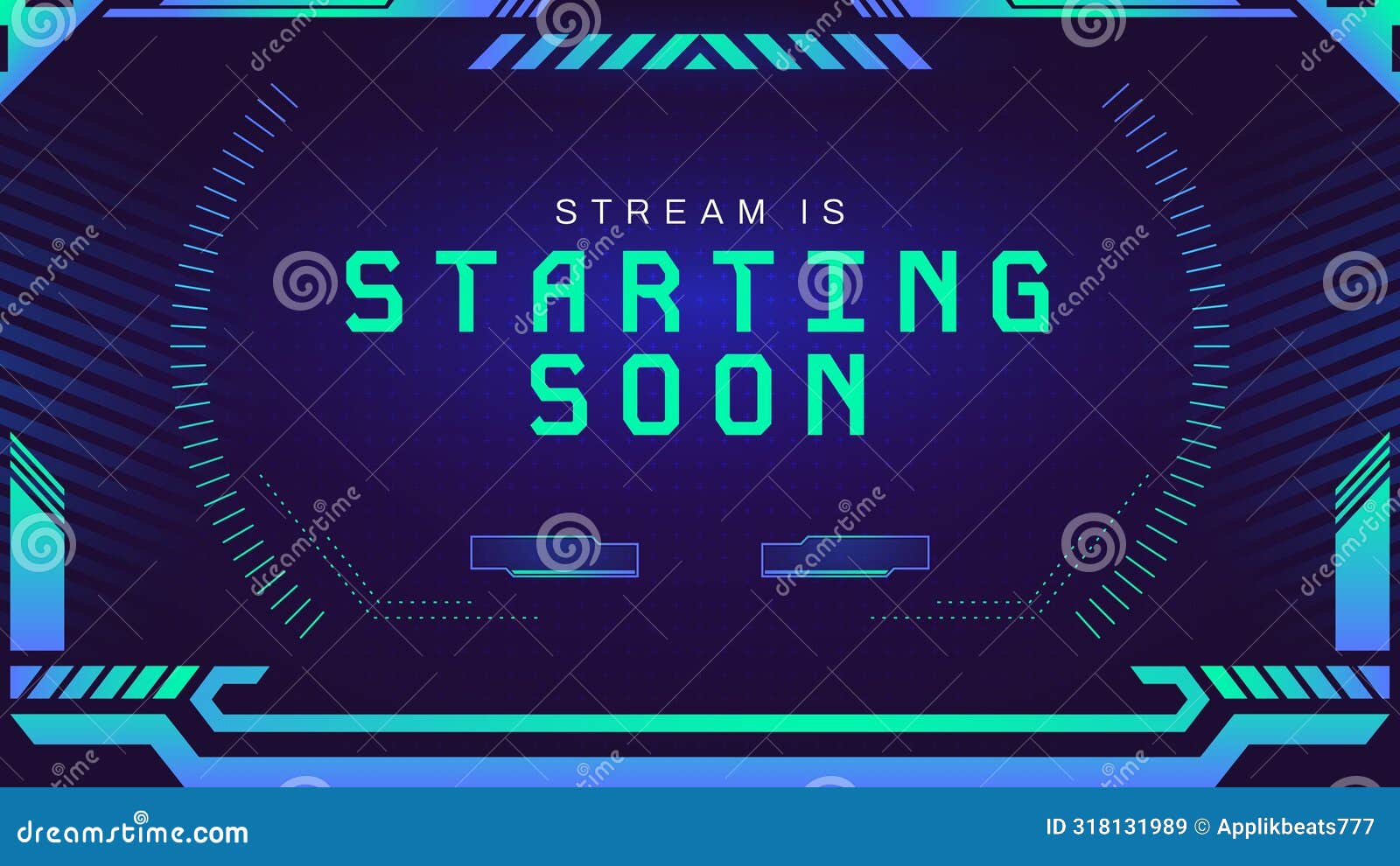Starting Stream Screen Ui. Game Live Streaming Banner Template, Modern ...