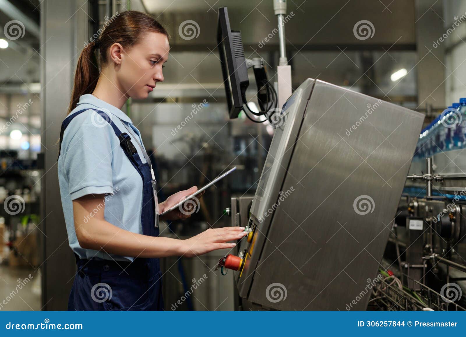 Starting Work of Industrial Equipment Stock Photo - Image of computing ...