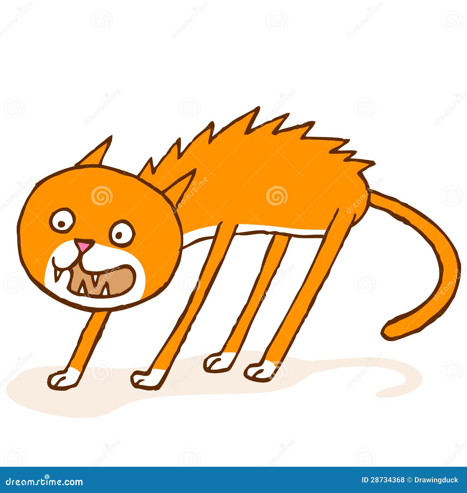 Startled Cat stock illustration. Illustration of hand - 28734368