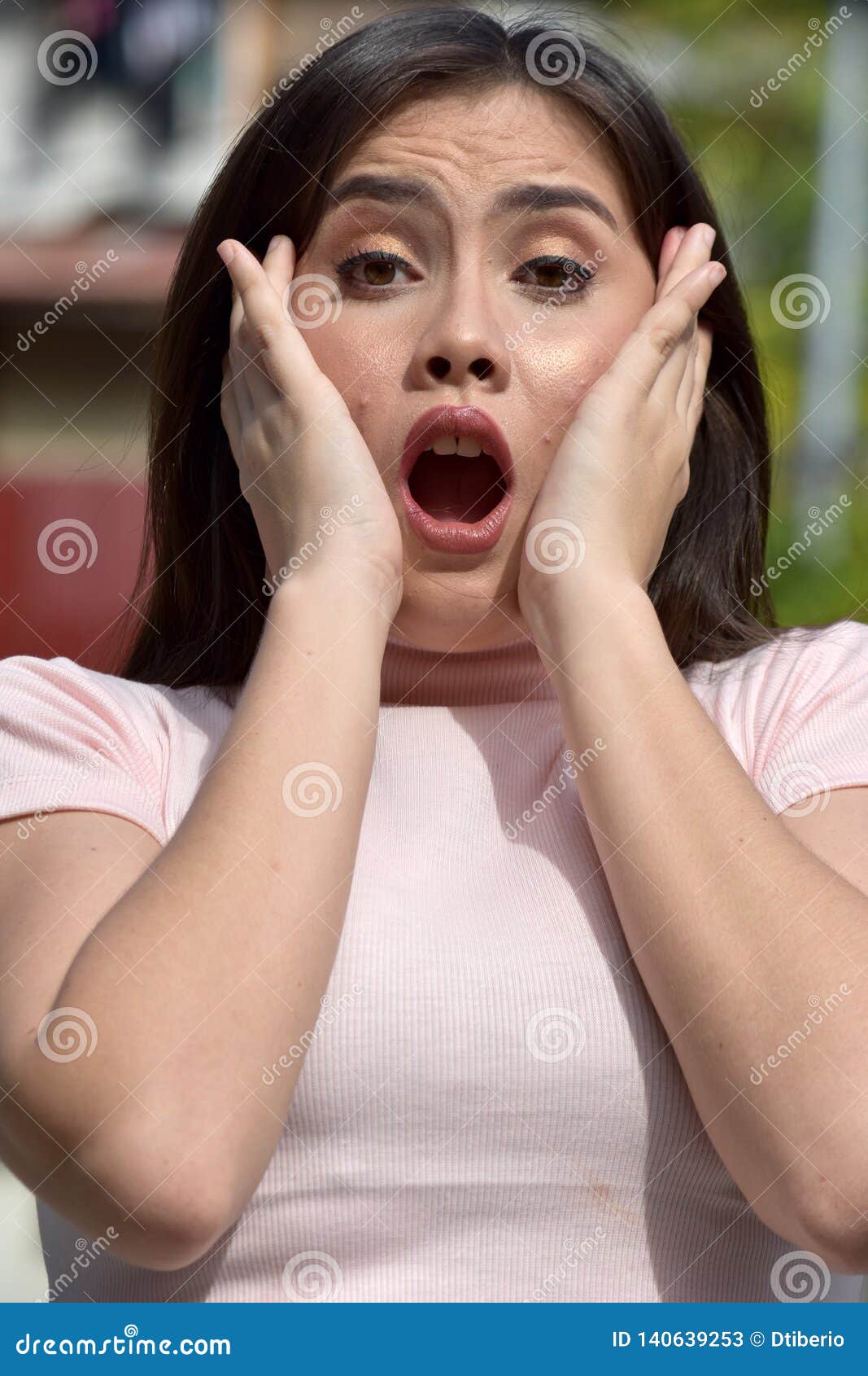 A Startled Diverse Person stock image. Image of startle - 140639253