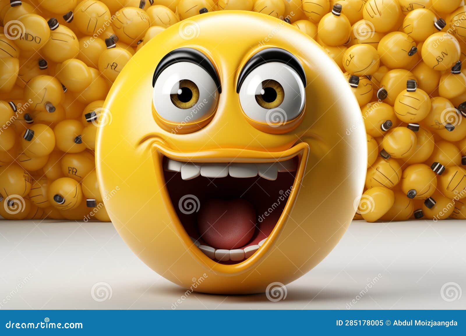 Emoticon Startled Mascot Vector Cartoon Illustration | CartoonDealer ...