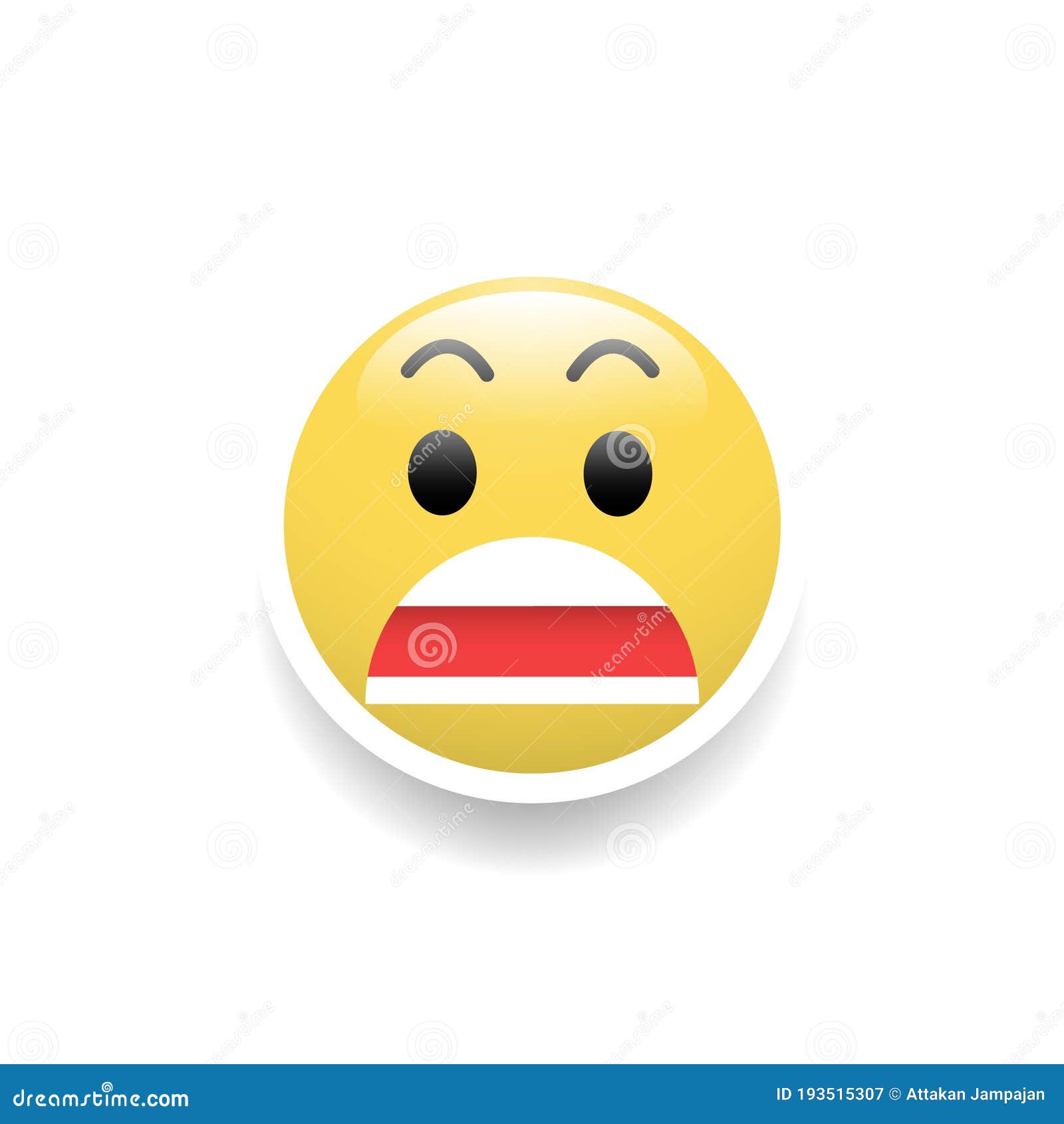 Startled Face Emoticon,Vector and Illustration Stock Vector ...