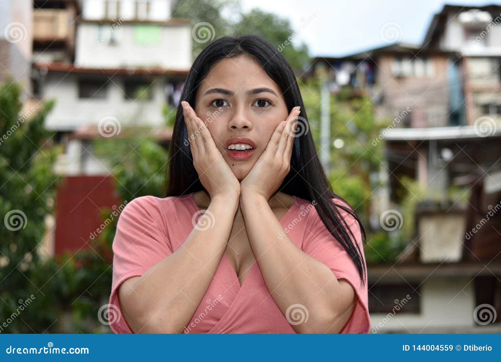 A Startled Female Woman stock image. Image of lady, surprised - 144004559