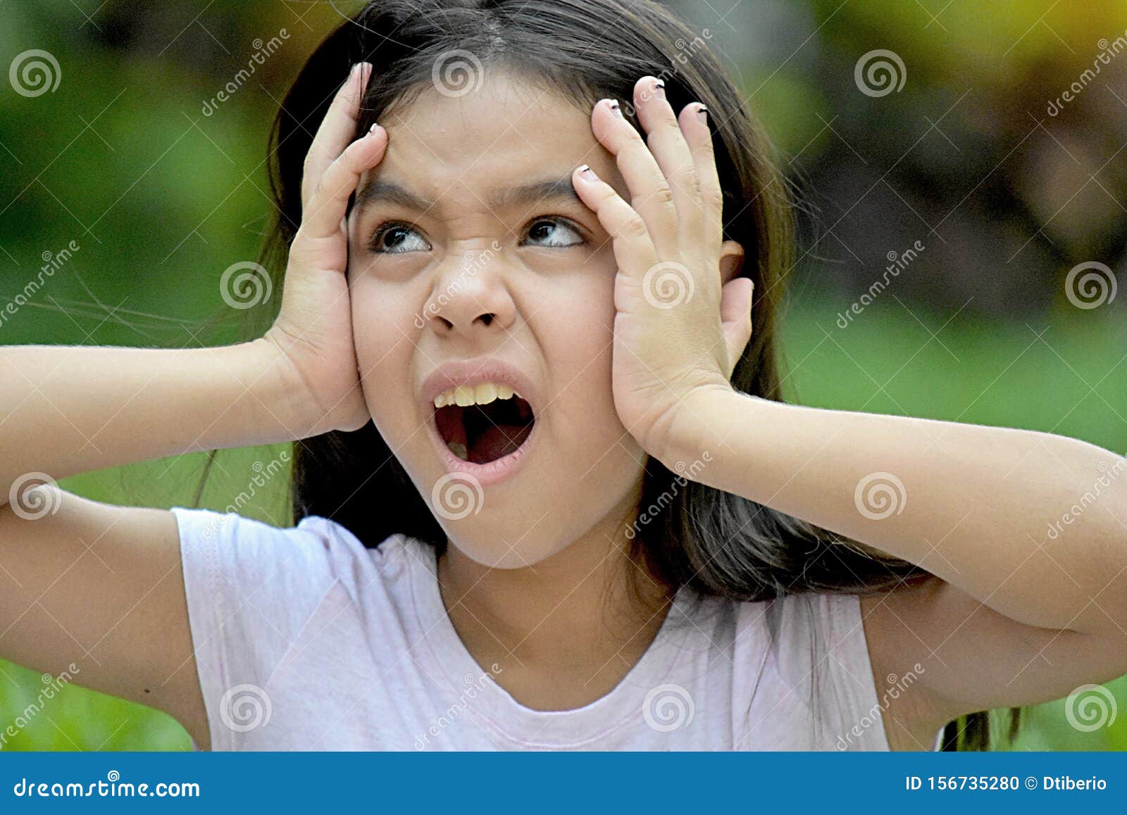 Startled Girl Youth stock photo. Image of girl, startle - 156735280