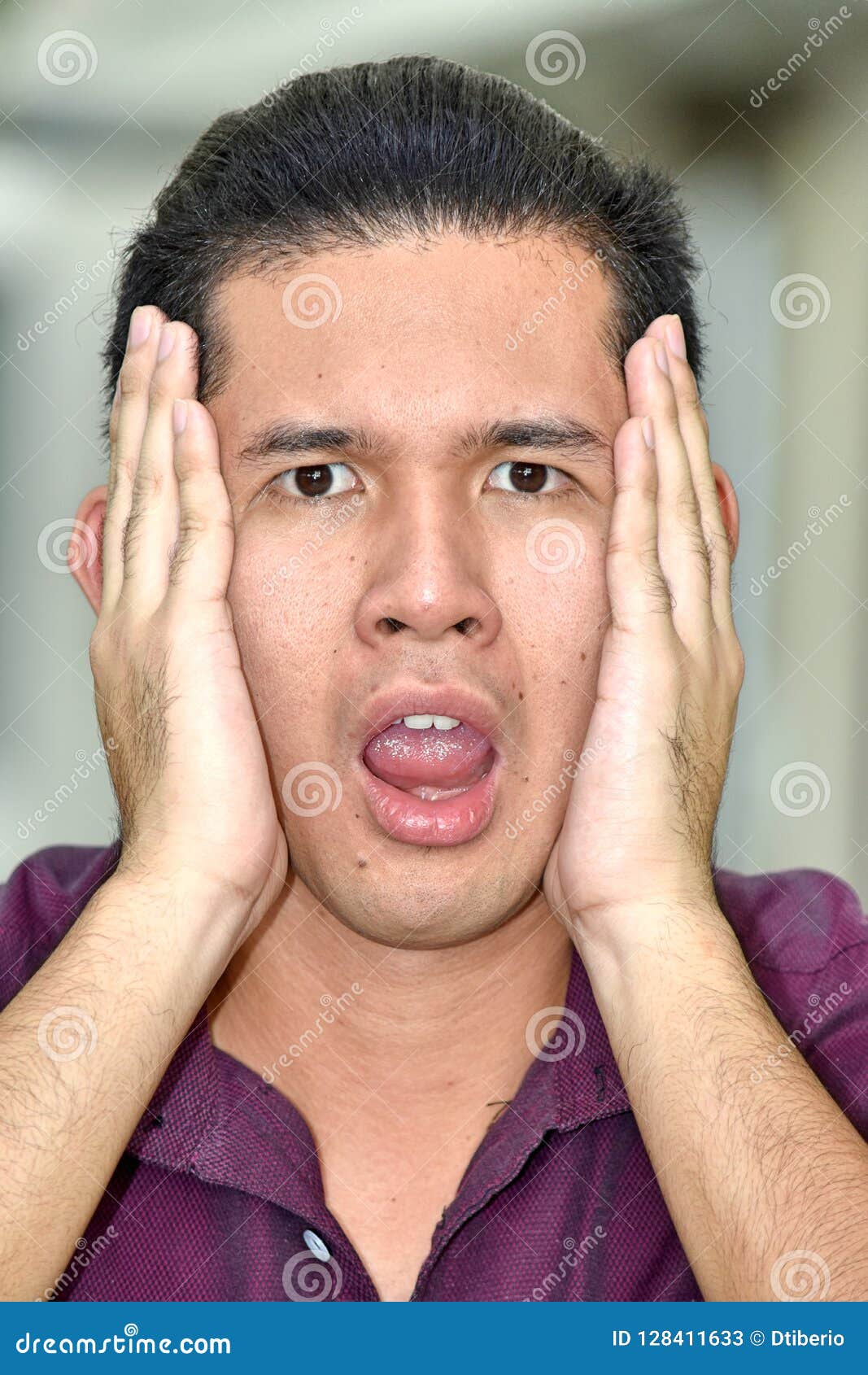 Startled Male Man stock image. Image of startle, masculine - 128411633