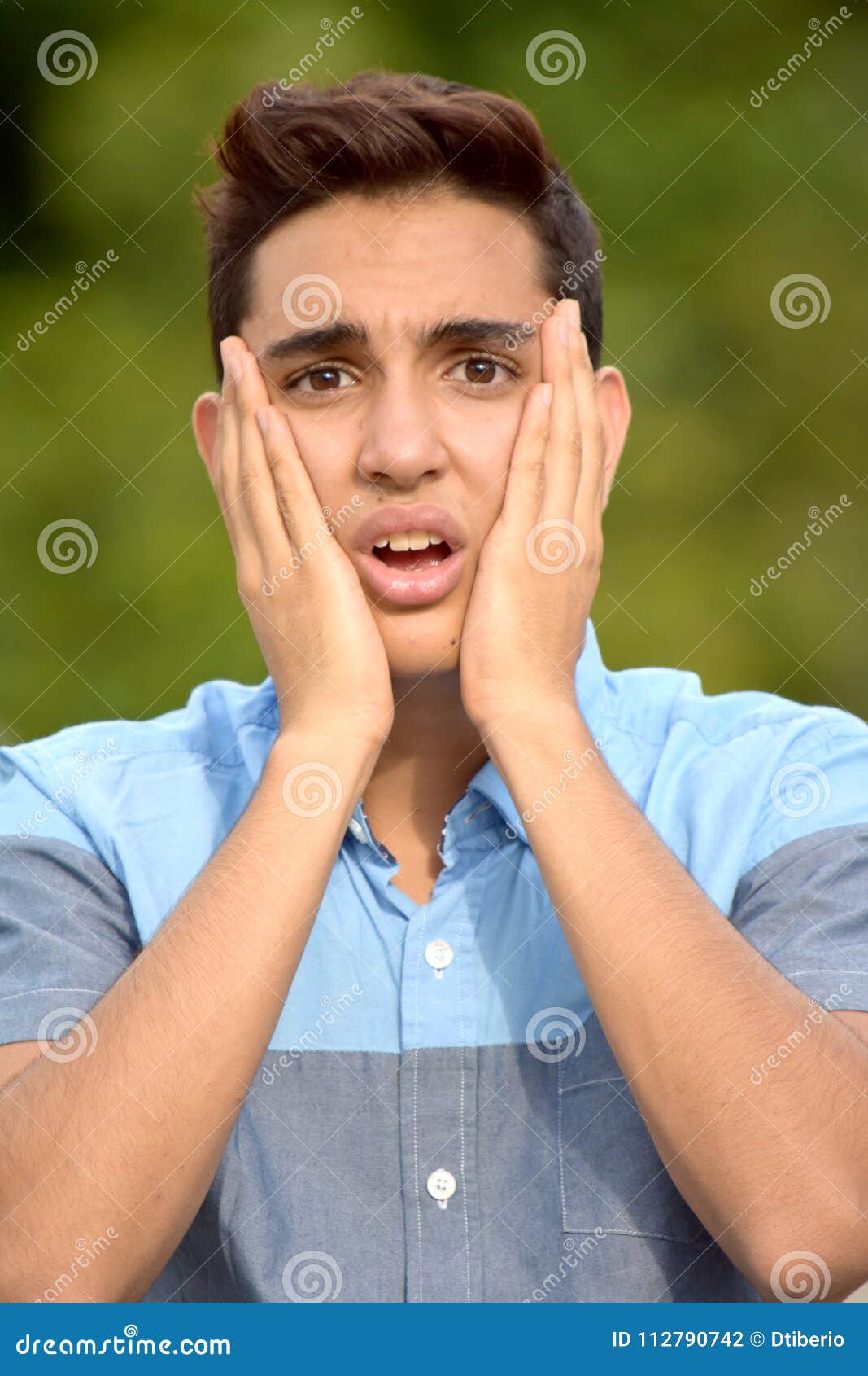 Startled Teen Male stock photo. Image of youth, alarmed - 112790742