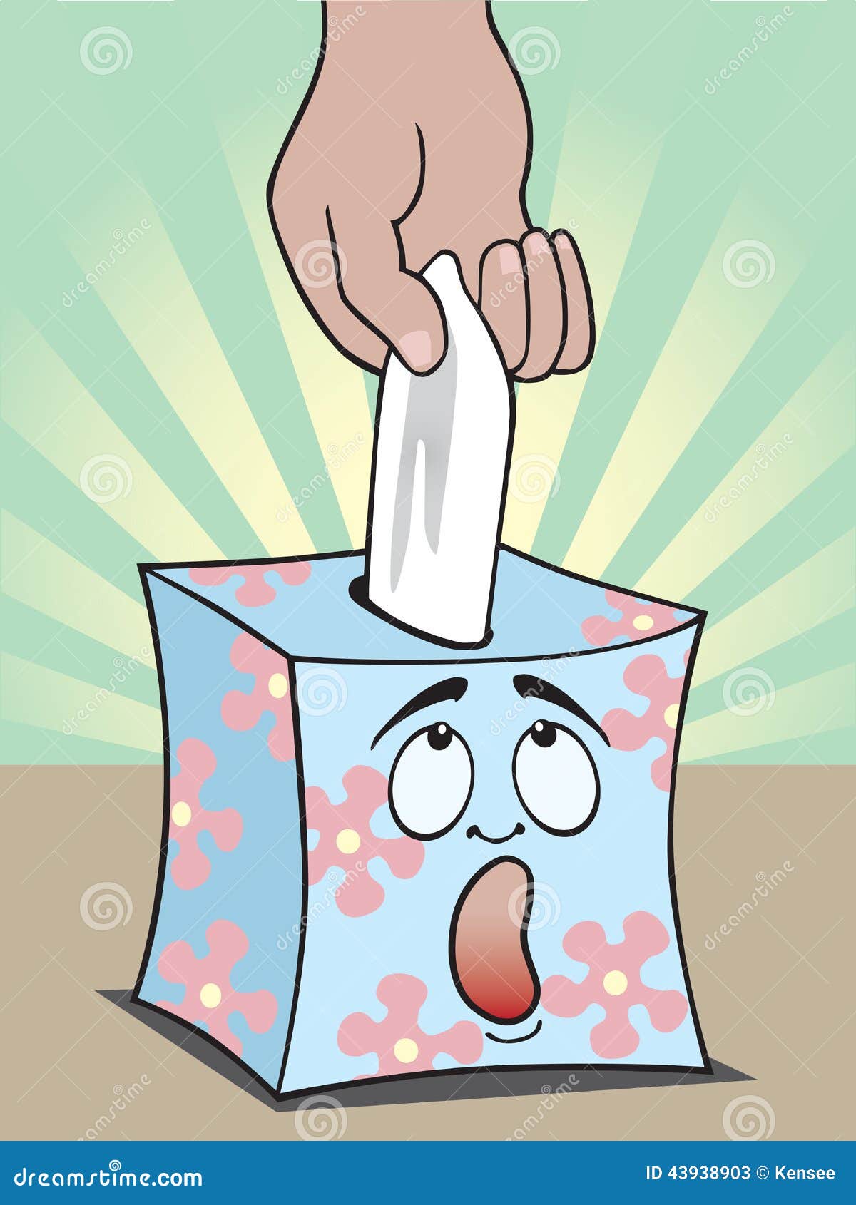 Startled Tissue Box stock vector. Illustration of panic - 43938903
