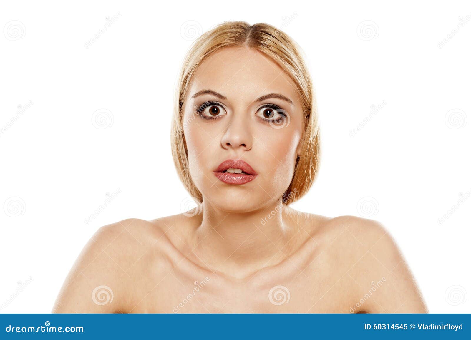 Startled woman stock image. Image of fear, model, beauty - 60314545
