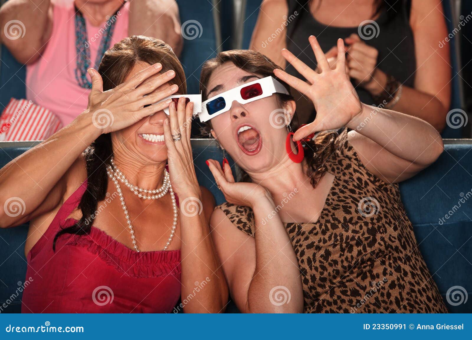 Startled Women in Theater stock image. Image of happy - 23350991