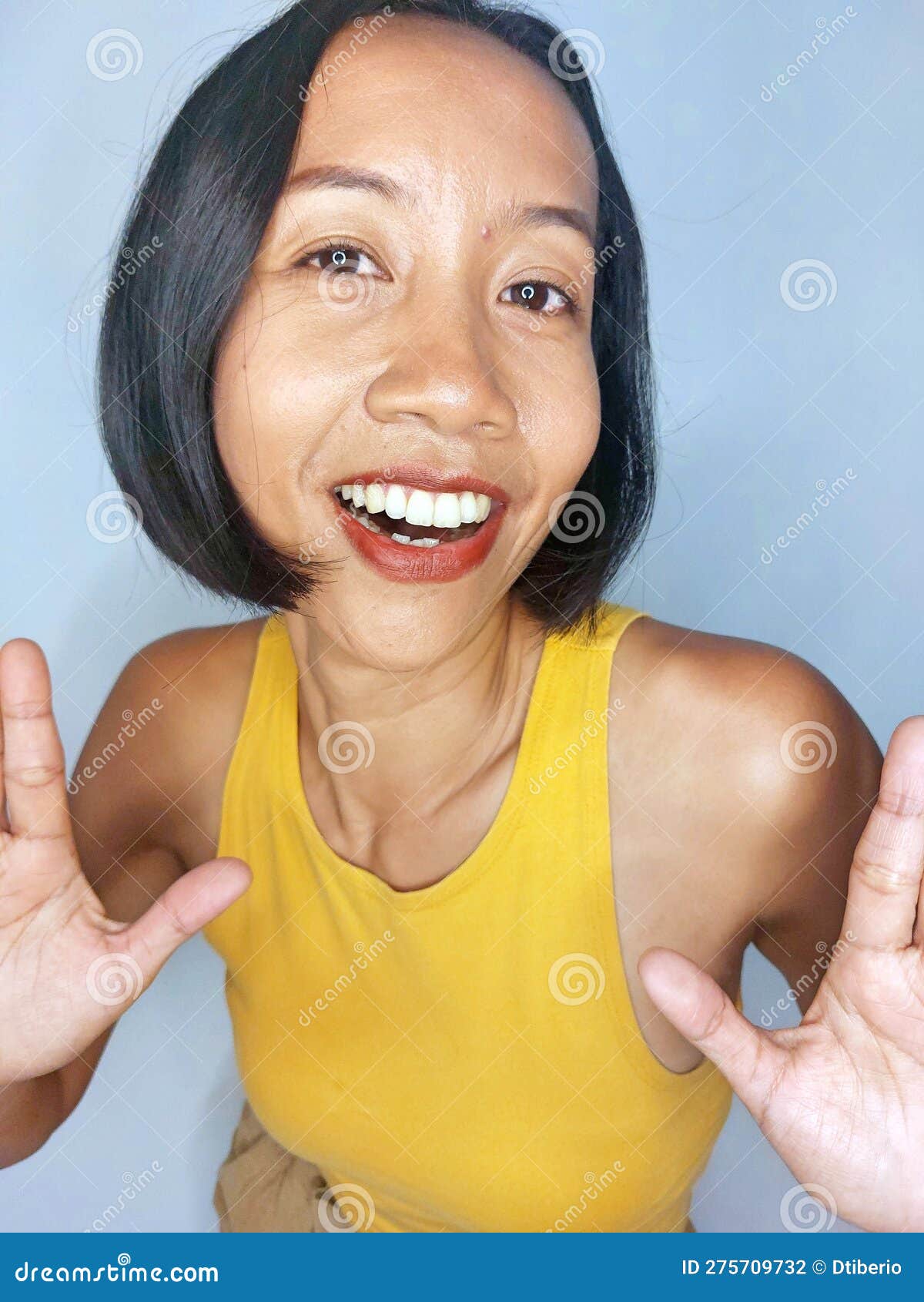 A Startled Young Asian Female Isolated Stock Photo - Image of startled ...