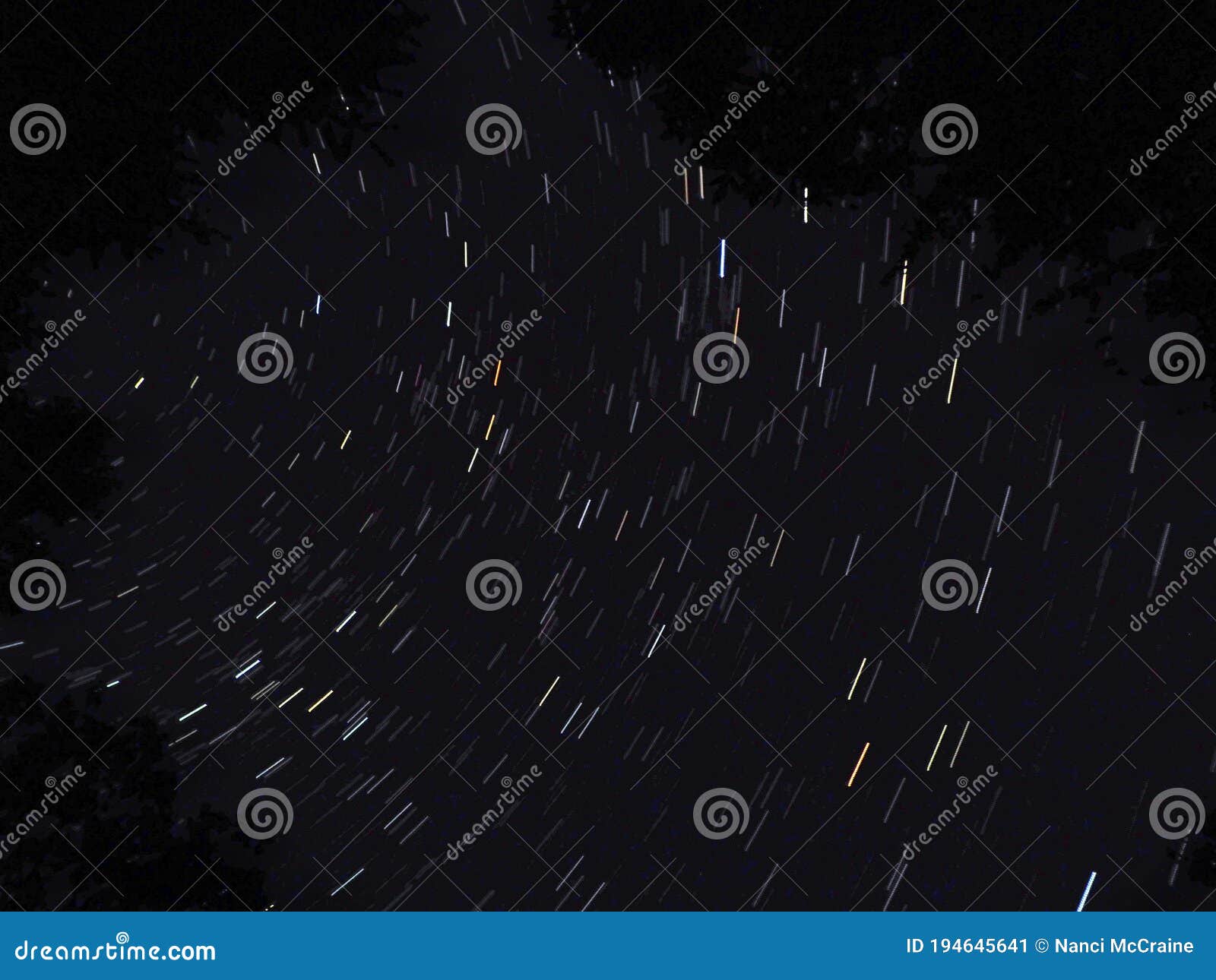 NYS Nightsky Star Trails Summer of 2020 Stock Image - Image of motion ...