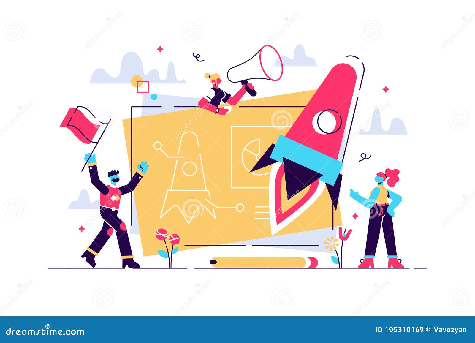 Startup New Business Project. Development Stock Vector - Illustration ...