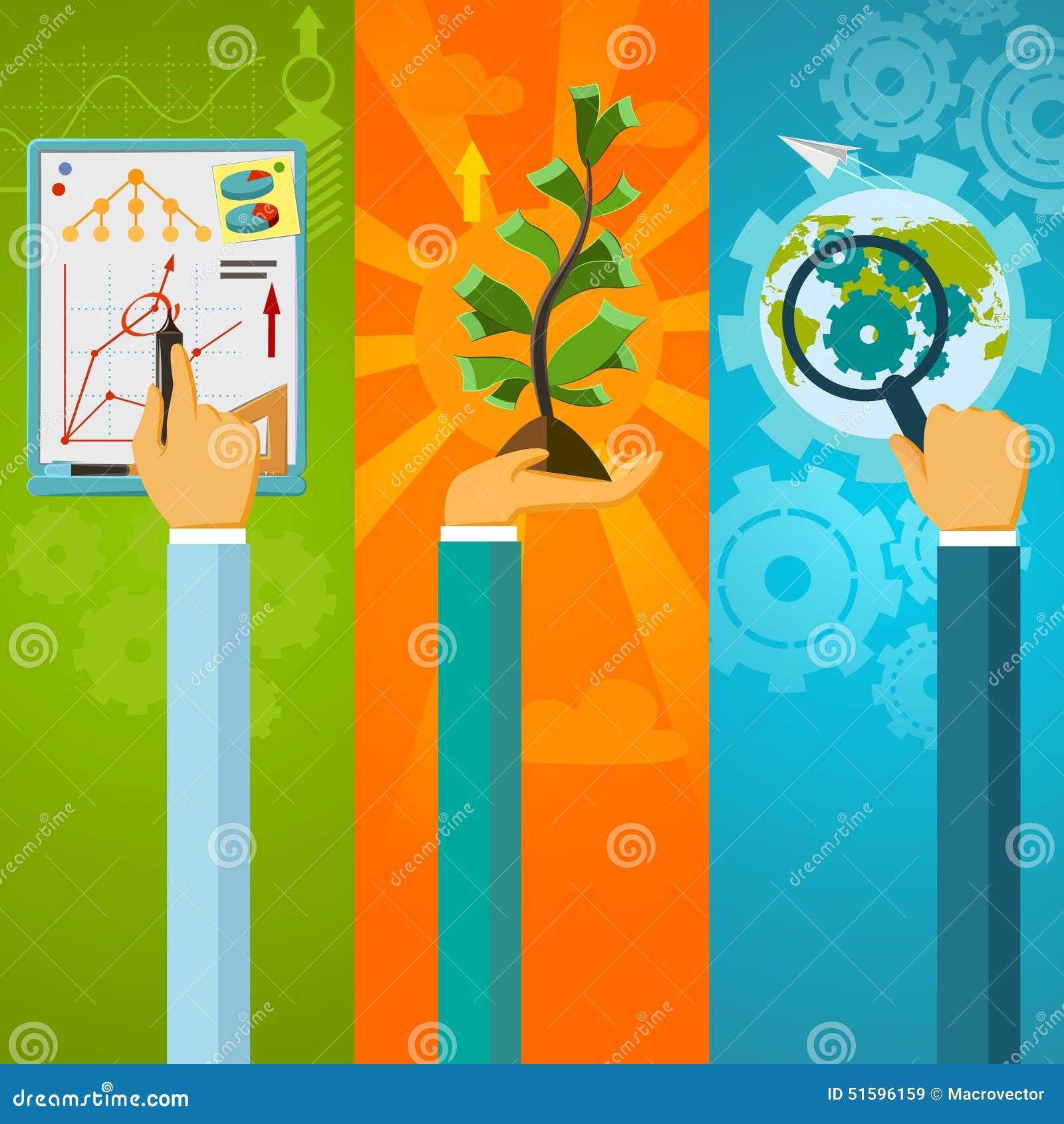 Startup Banners Vertical stock vector. Illustration of finance - 51596159