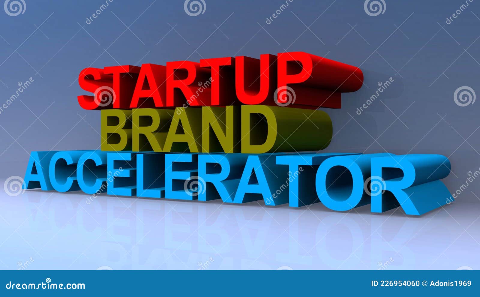 Startup Brand Accelerator on Blue Stock Illustration - Illustration of ...